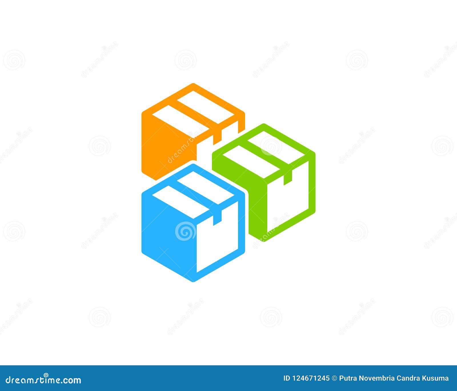 Group Box Logo Icon Design stock vector. Illustration of corporate ...