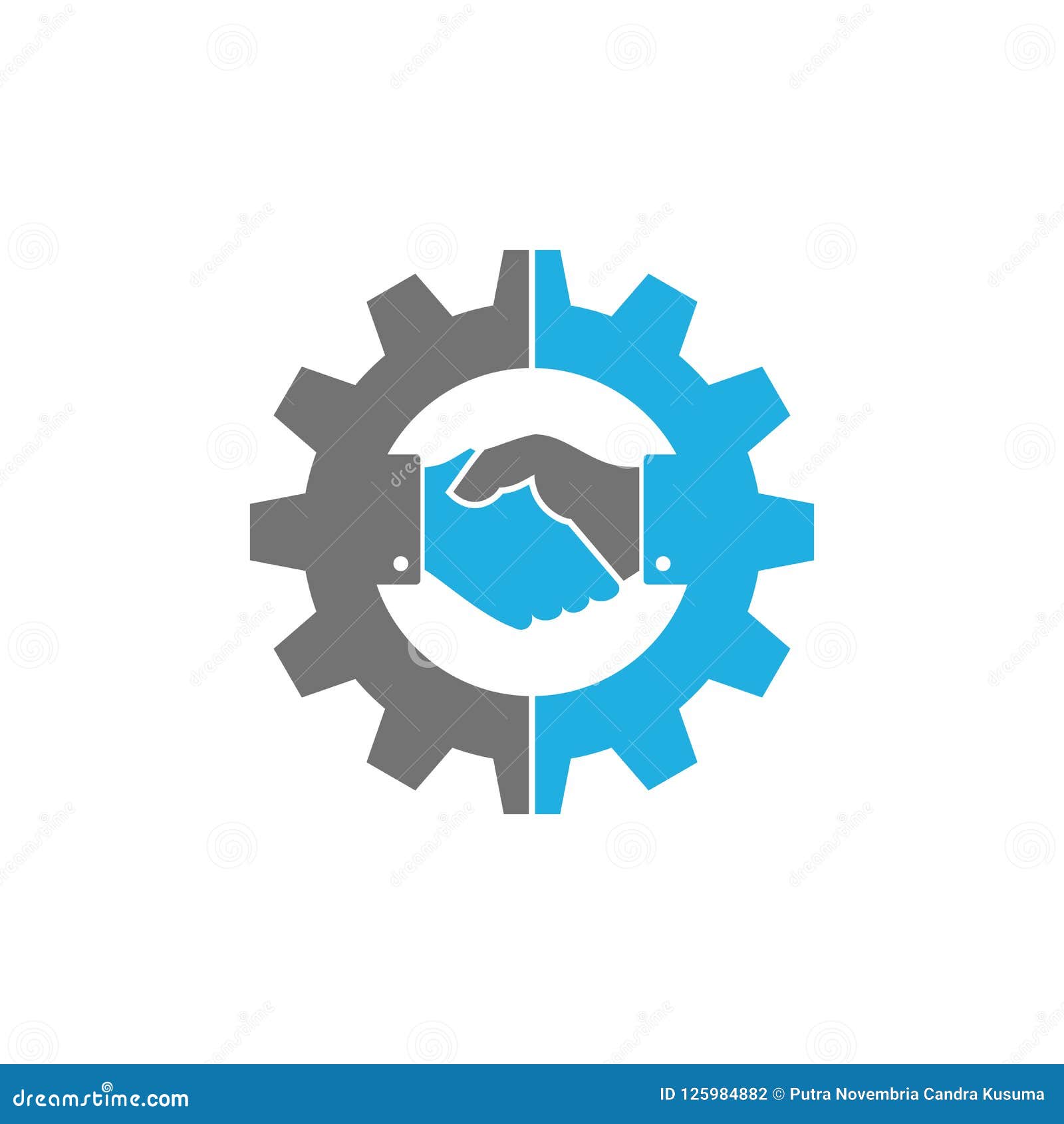Handshake Gear Logo Icon Design Stock Vector - Illustration of idea ...