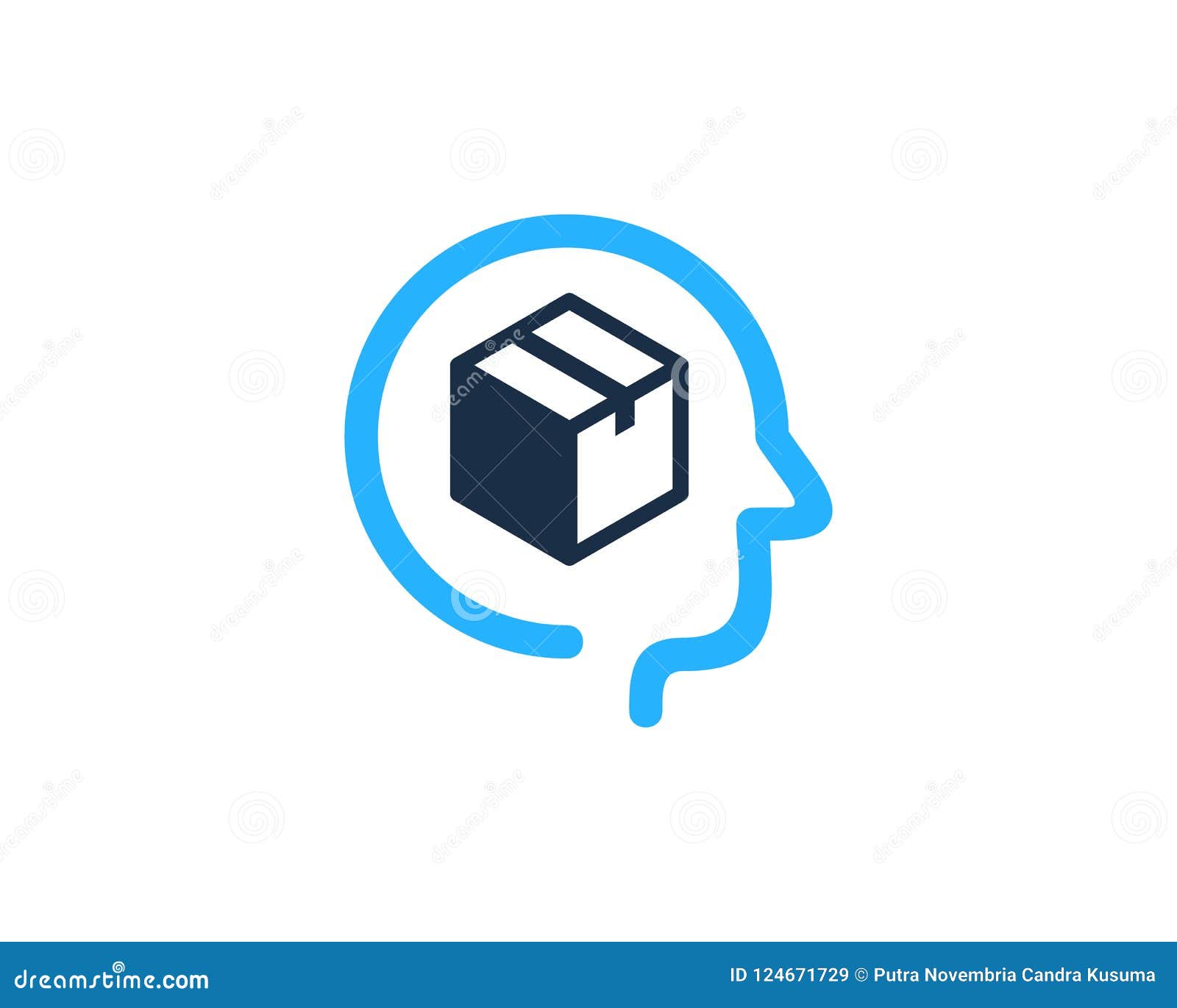 Head Box Logo Icon Design stock vector. Illustration of idea - 124671729