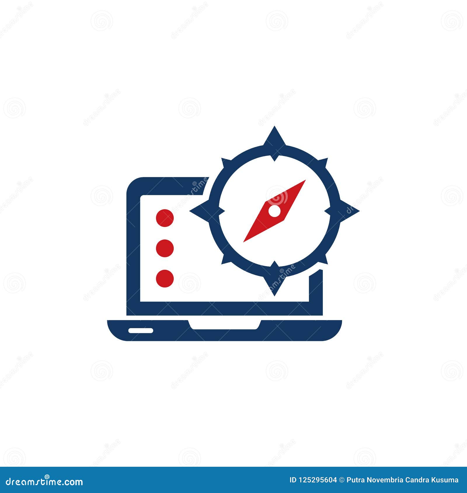 Laptop Compass Logo Icon Design Stock Vector - Illustration of logotype ...