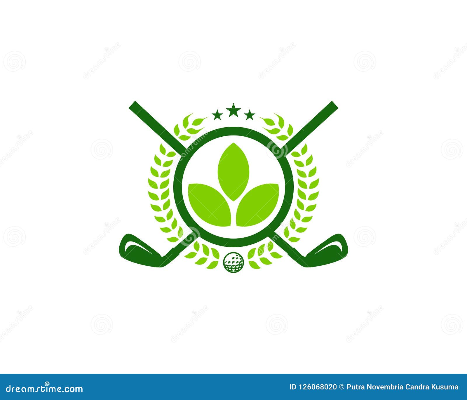 Leaf Golf Logo Icon Design stock vector. Illustration of business ...