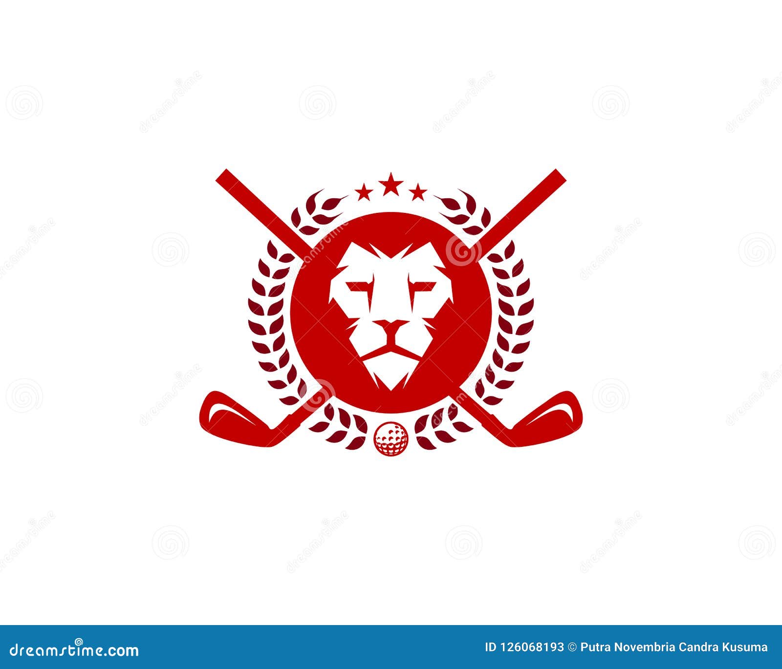 Lion Golf Logo Icon Design stock vector. Illustration of creative ...