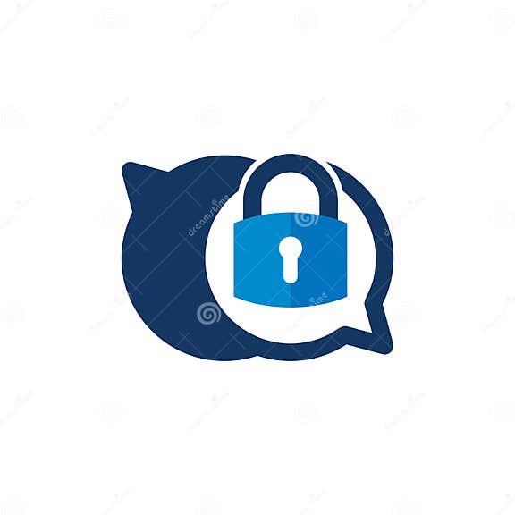 Lock Chat Logo Icon Design stock vector. Illustration of business ...