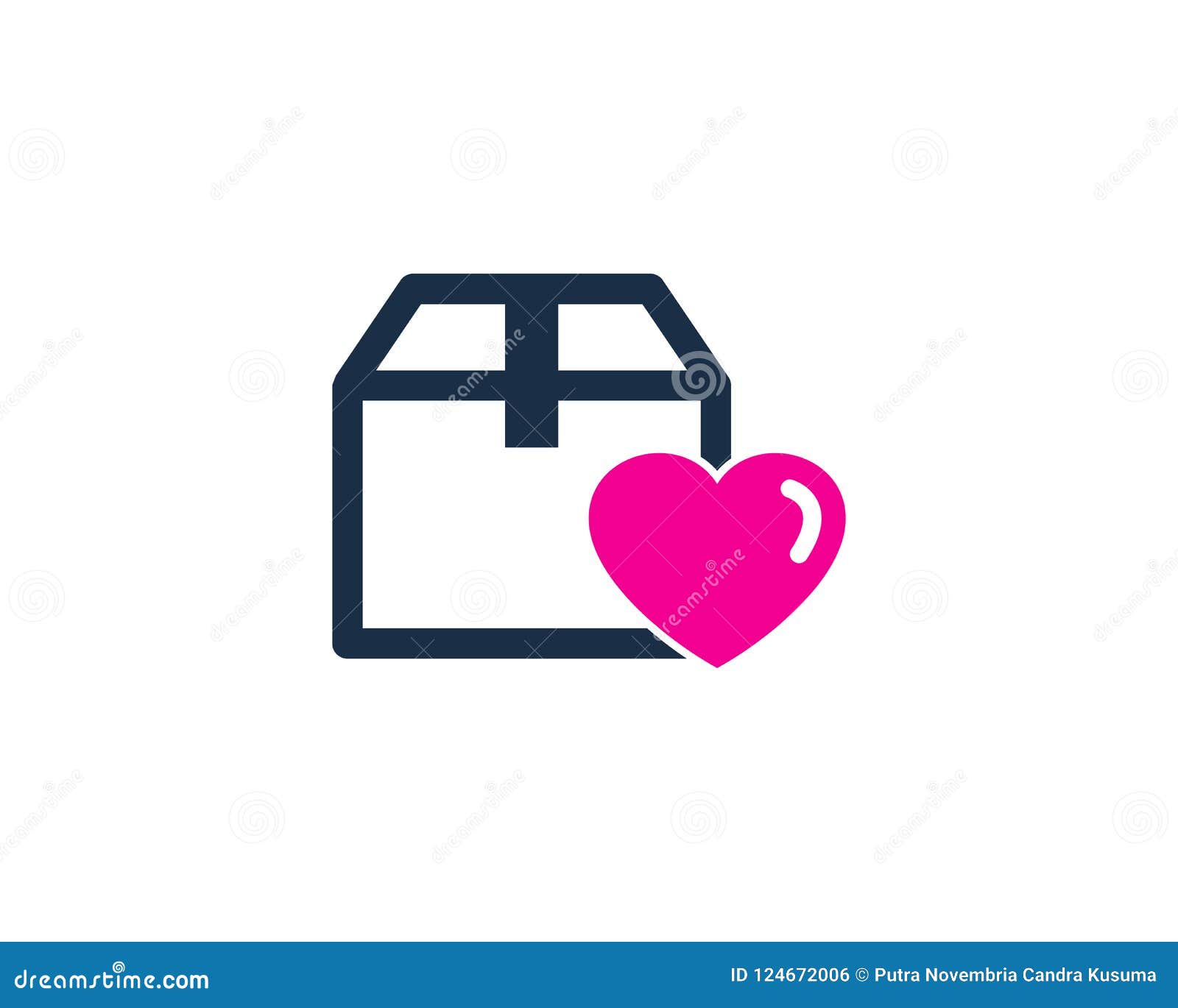 Love Box Logo Icon Design stock vector. Illustration of heart - 124672006