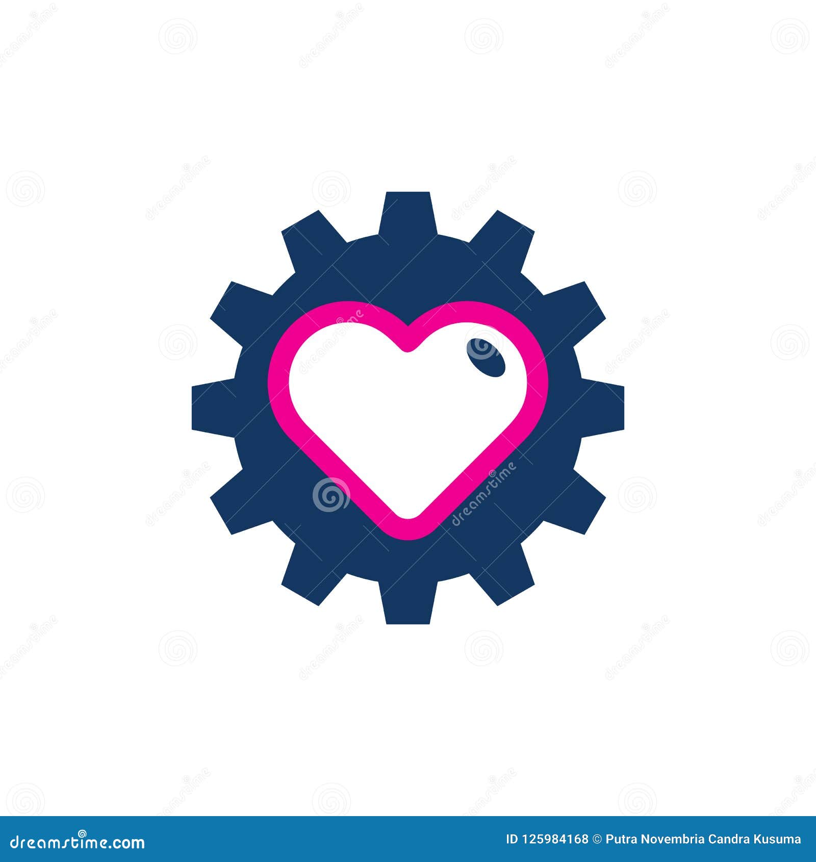 Love Gear Logo Icon Design stock vector. Illustration of beautiful ...