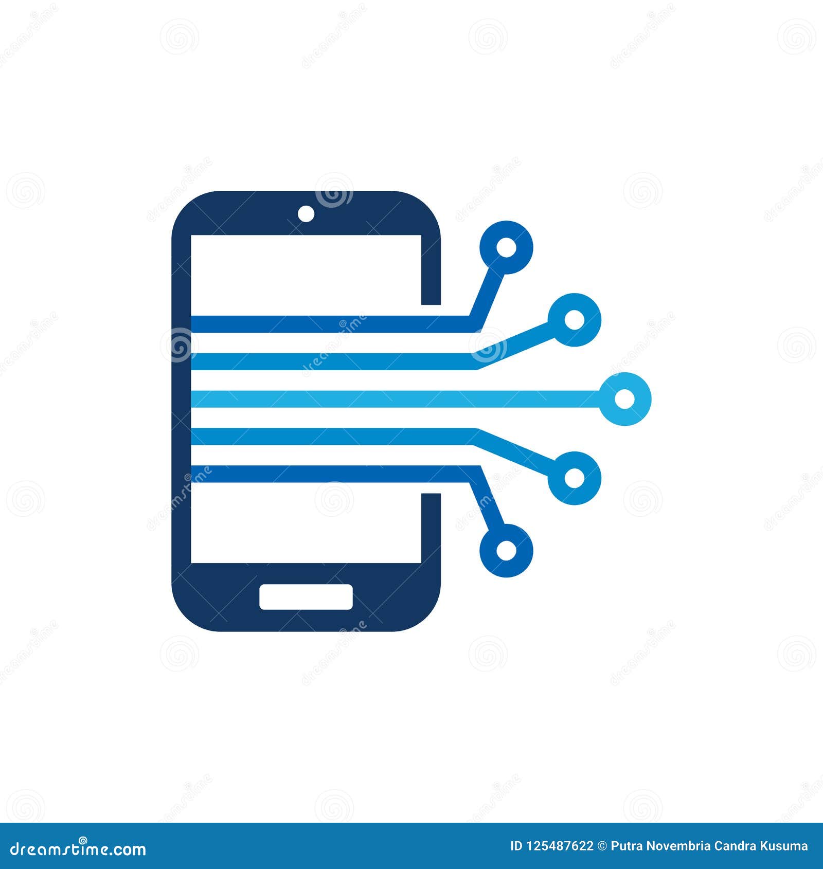 Mobile Digital Logo Icon Design Stock Vector - Illustration of device ...