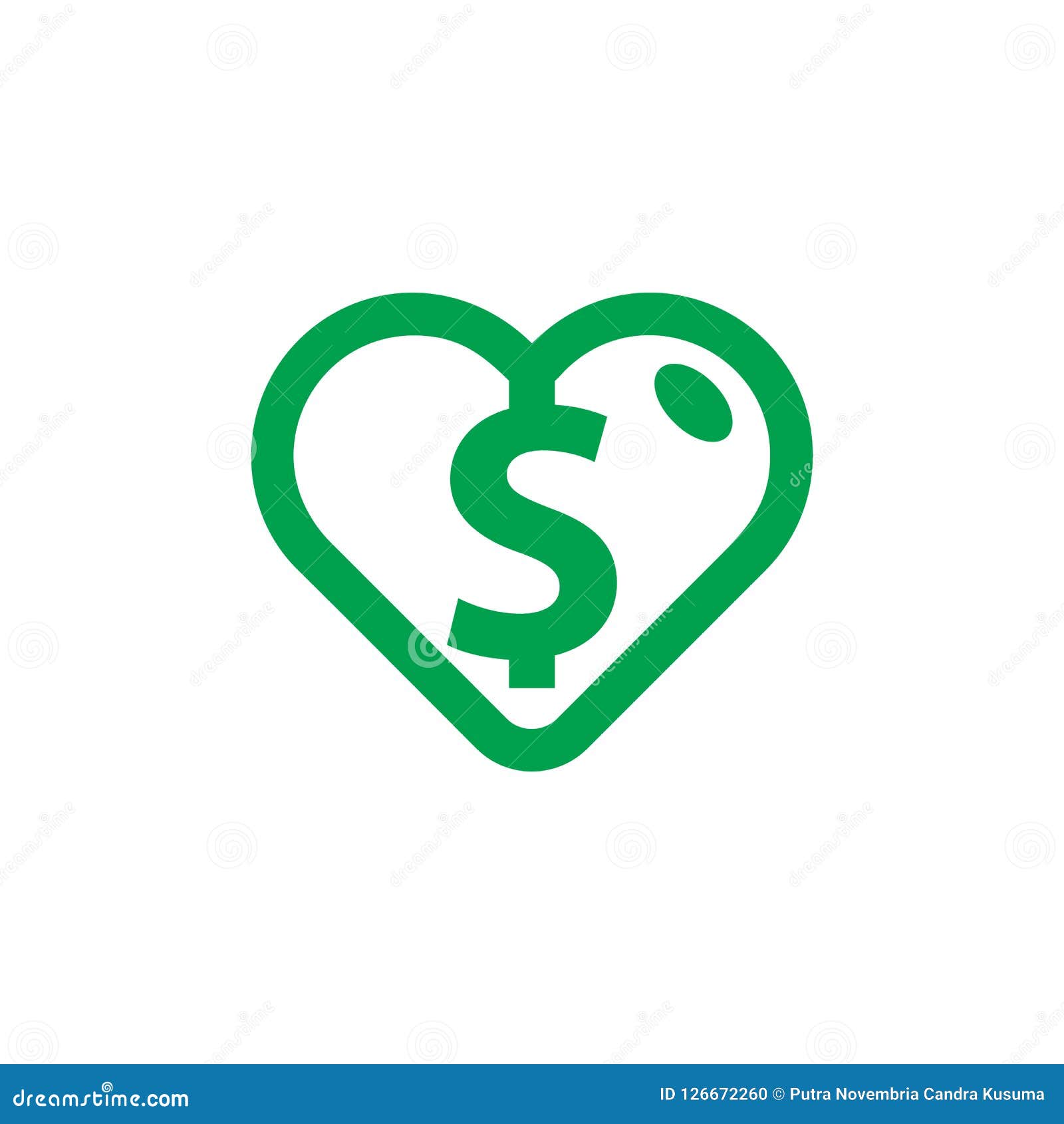 Money Love Logo Icon Design Stock Vector - Illustration of identity ...