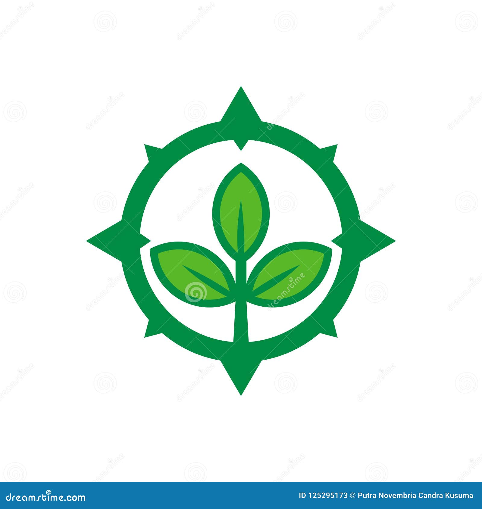 Nature Compass Logo Icon Design Stock Vector - Illustration of ...