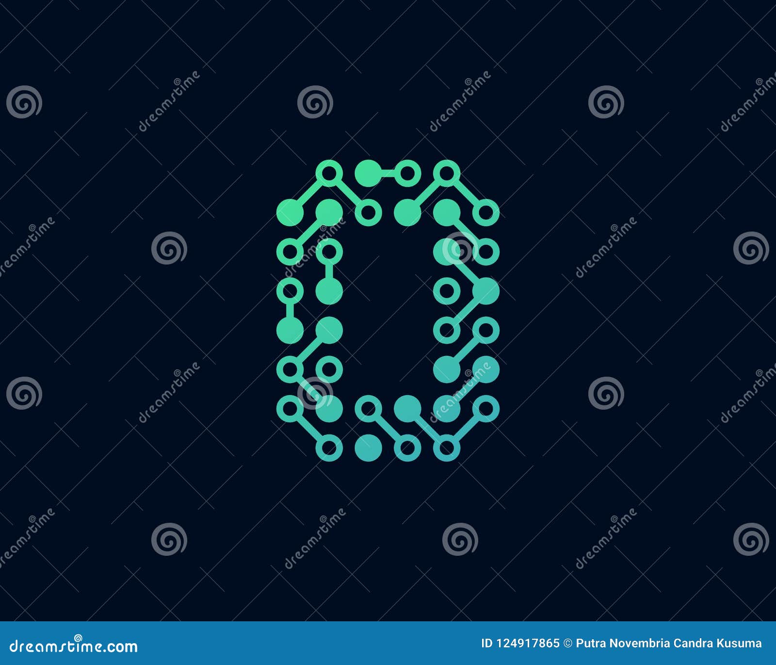 O Circuit Digital Letter Logo Icon Design Stock Vector - Illustration ...