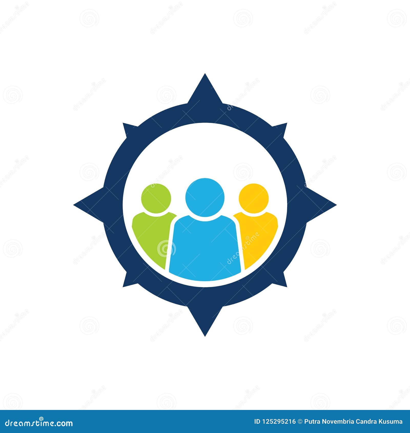 People Compass Logo Icon Design Stock Vector - Illustration of logotype ...