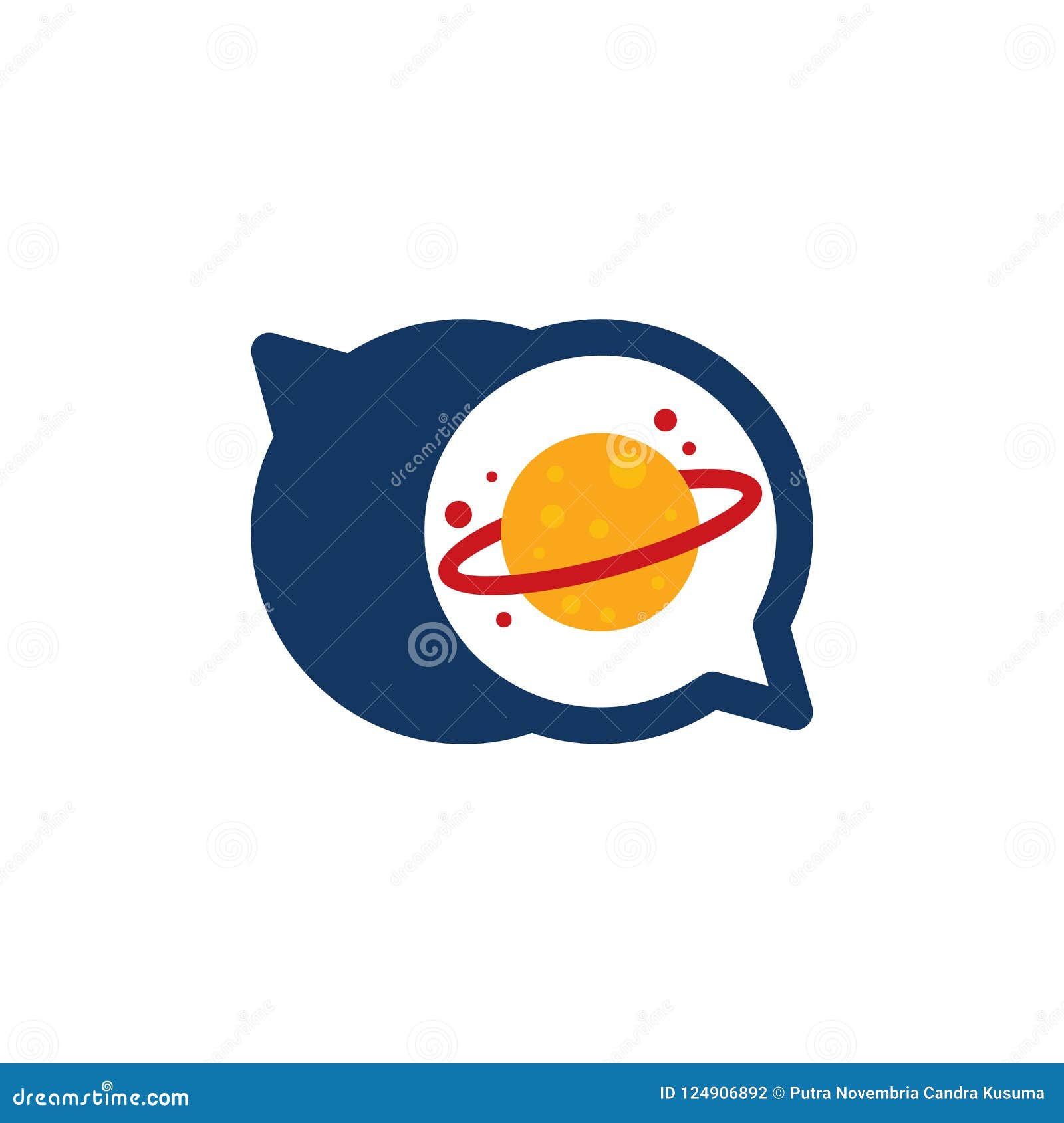 Planet Chat Logo Icon Design Stock Vector - Illustration of bubble ...