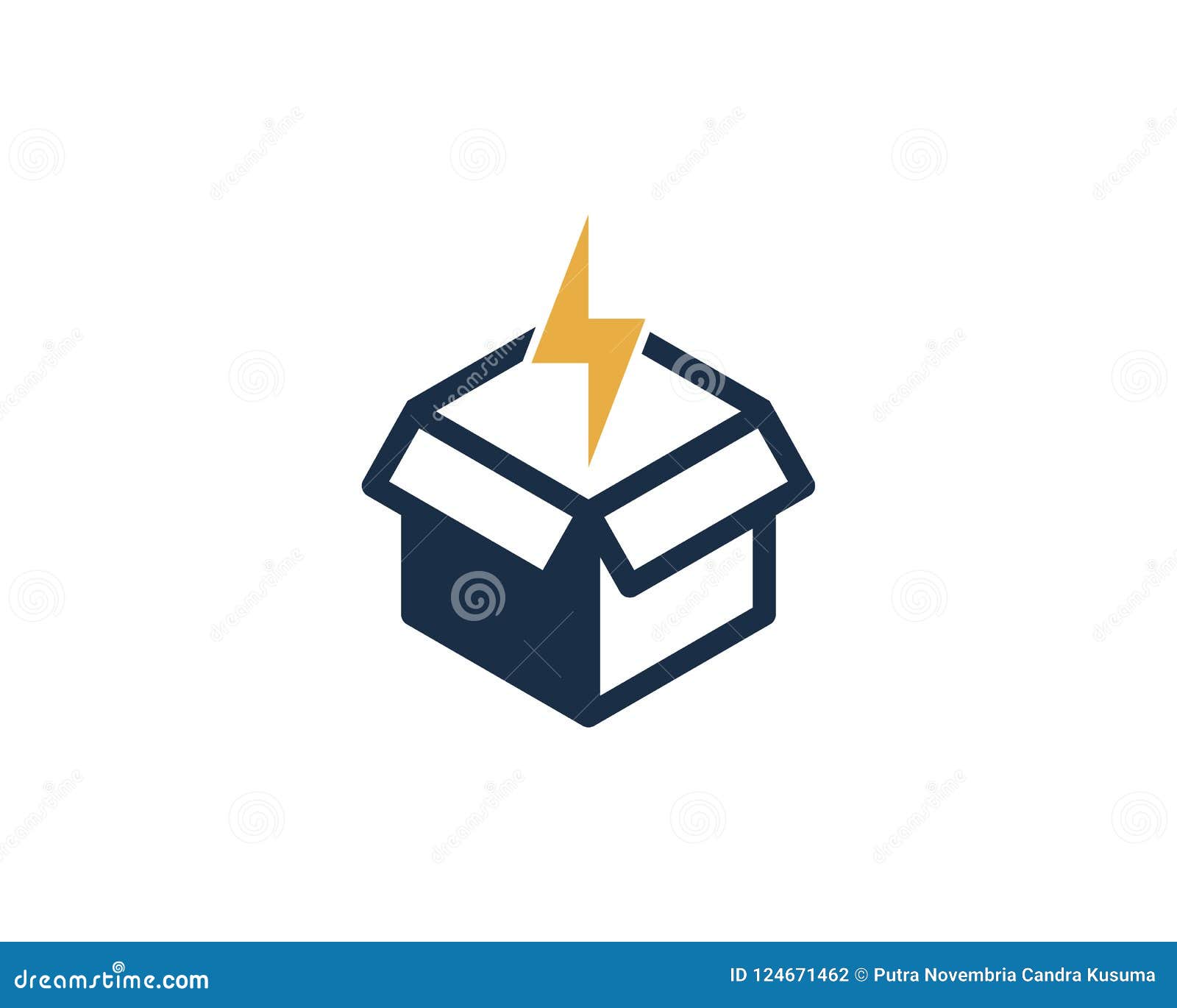 Power Box Logo Icon Design stock vector. Illustration of plug - 124671462