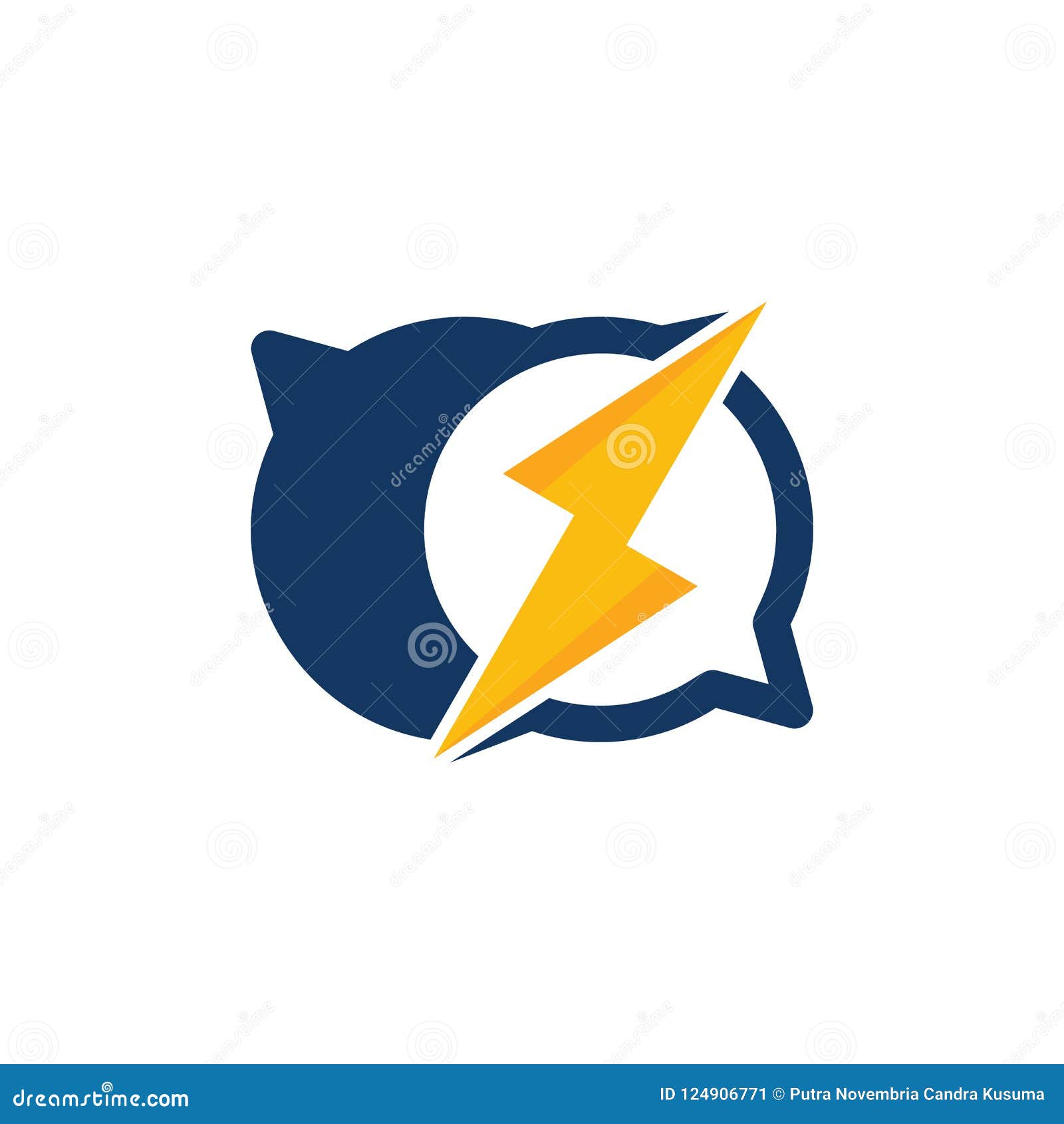 Power Chat Logo Icon Design Stock Vector - Illustration of graphic ...