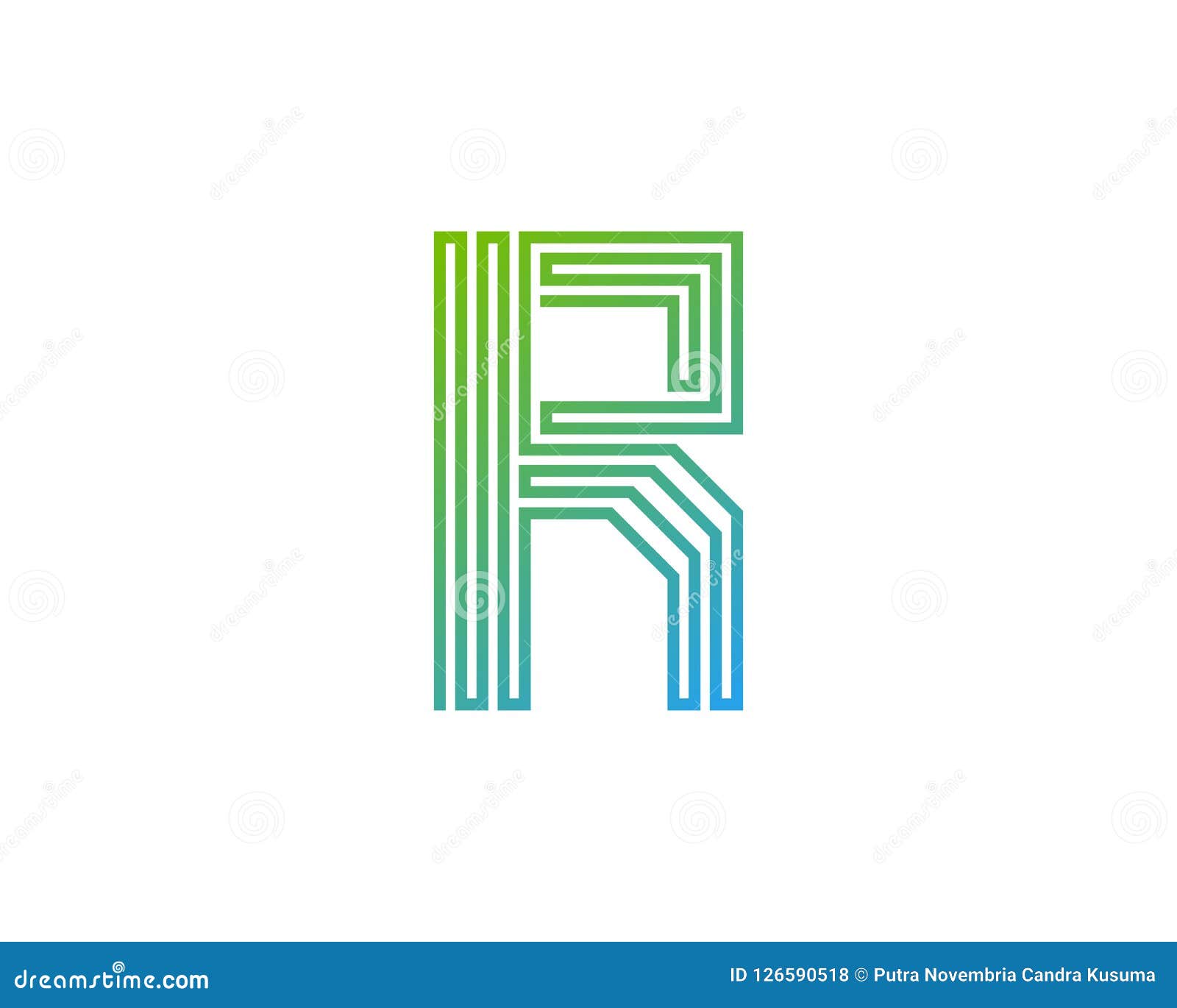 R Letter Line Texture Logo Icon Design Stock Vector - Illustration of ...