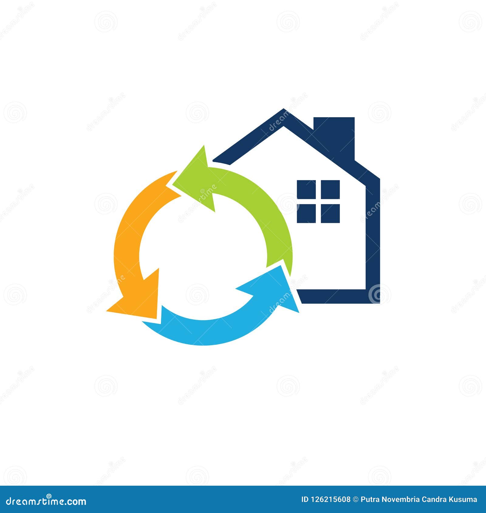 Recycle House Logo Icon Design Stock Vector - Illustration of logotype ...