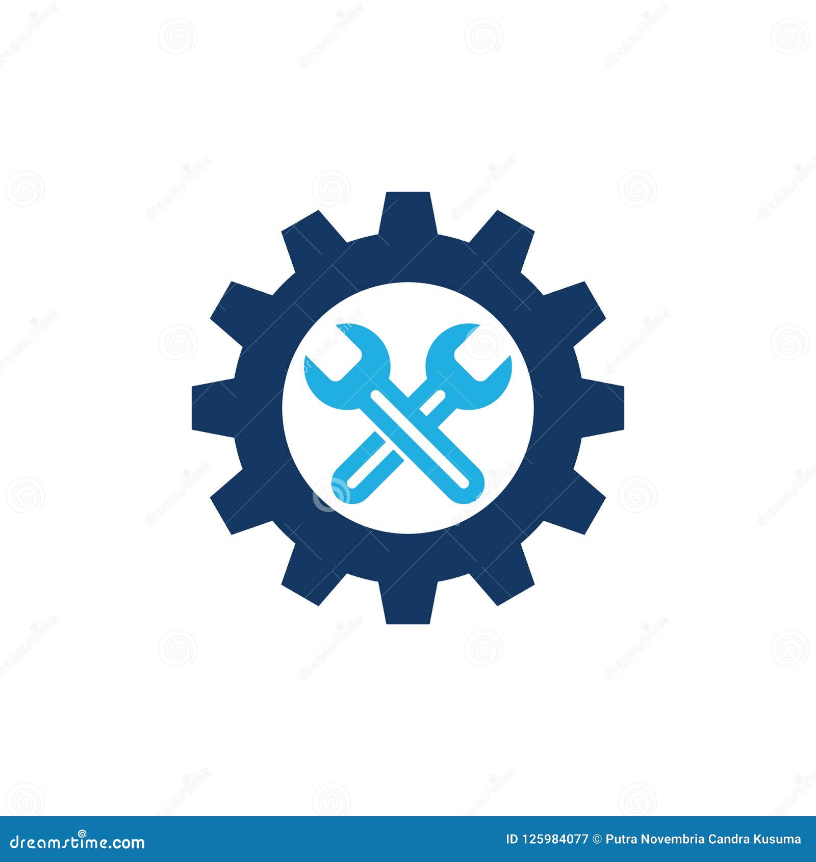 Repair Gear Logo Icon Design Stock Vector - Illustration of industrial ...