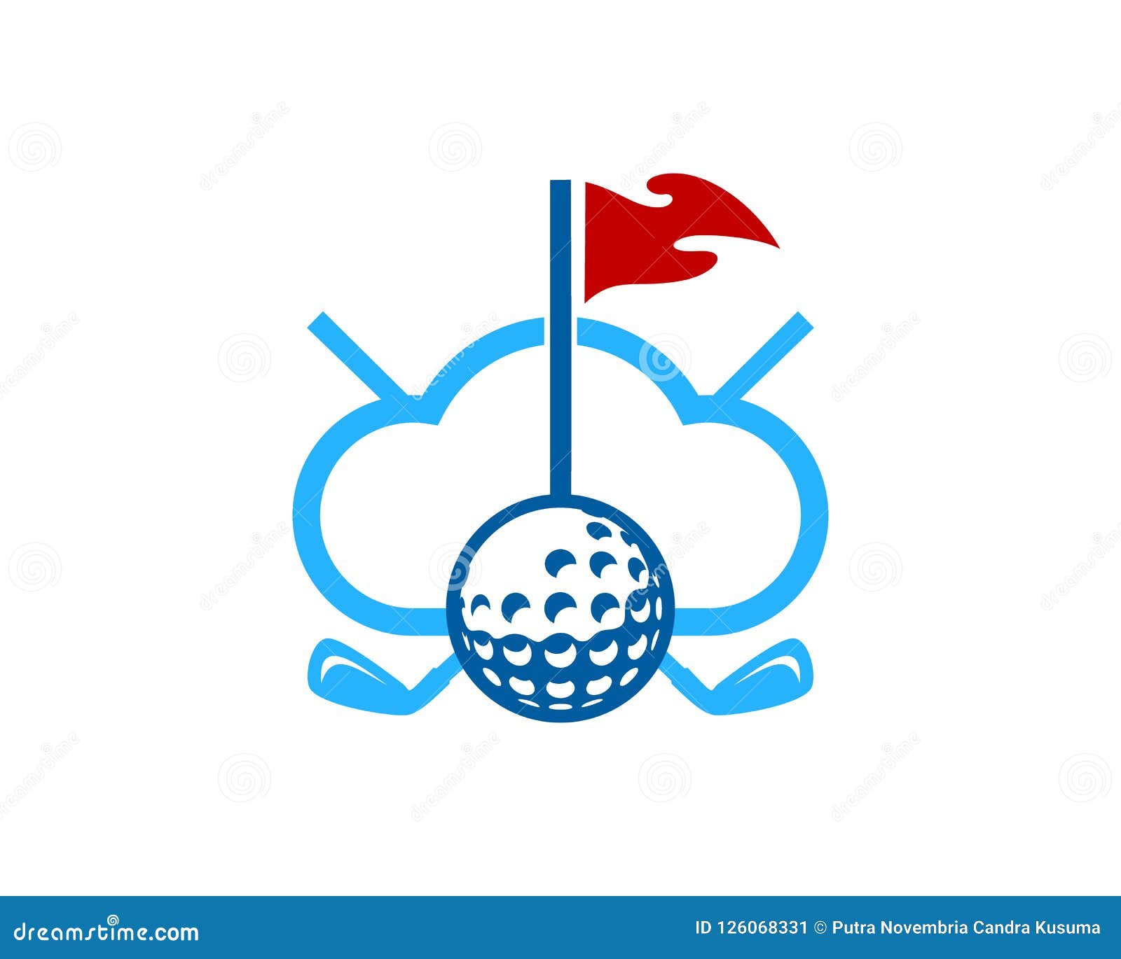Sky Golf Logo Icon Design stock vector. Illustration of hobby - 126068331