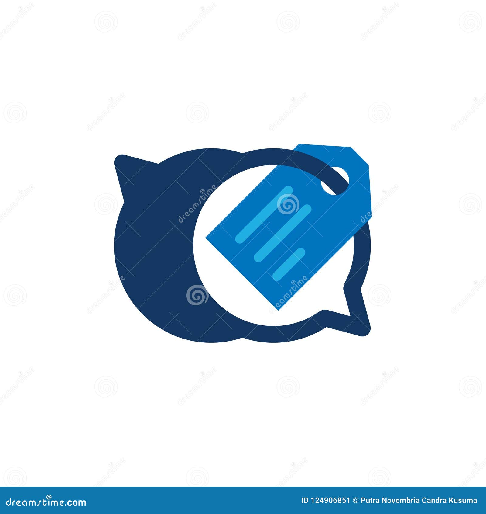 Tag Chat Logo Icon Design stock vector. Illustration of communication ...