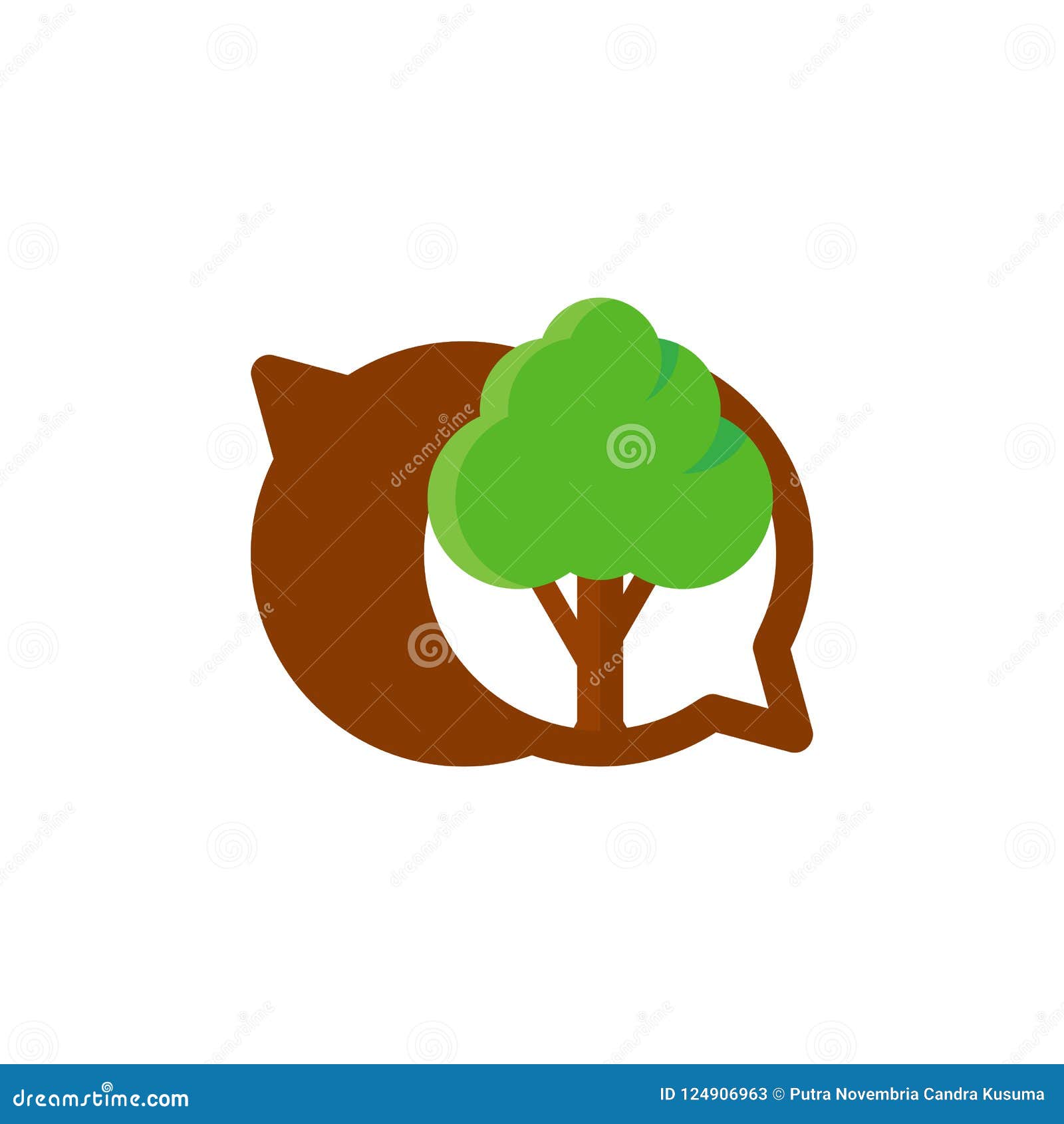 Tree Chat Logo Icon Design stock vector. Illustration of business ...