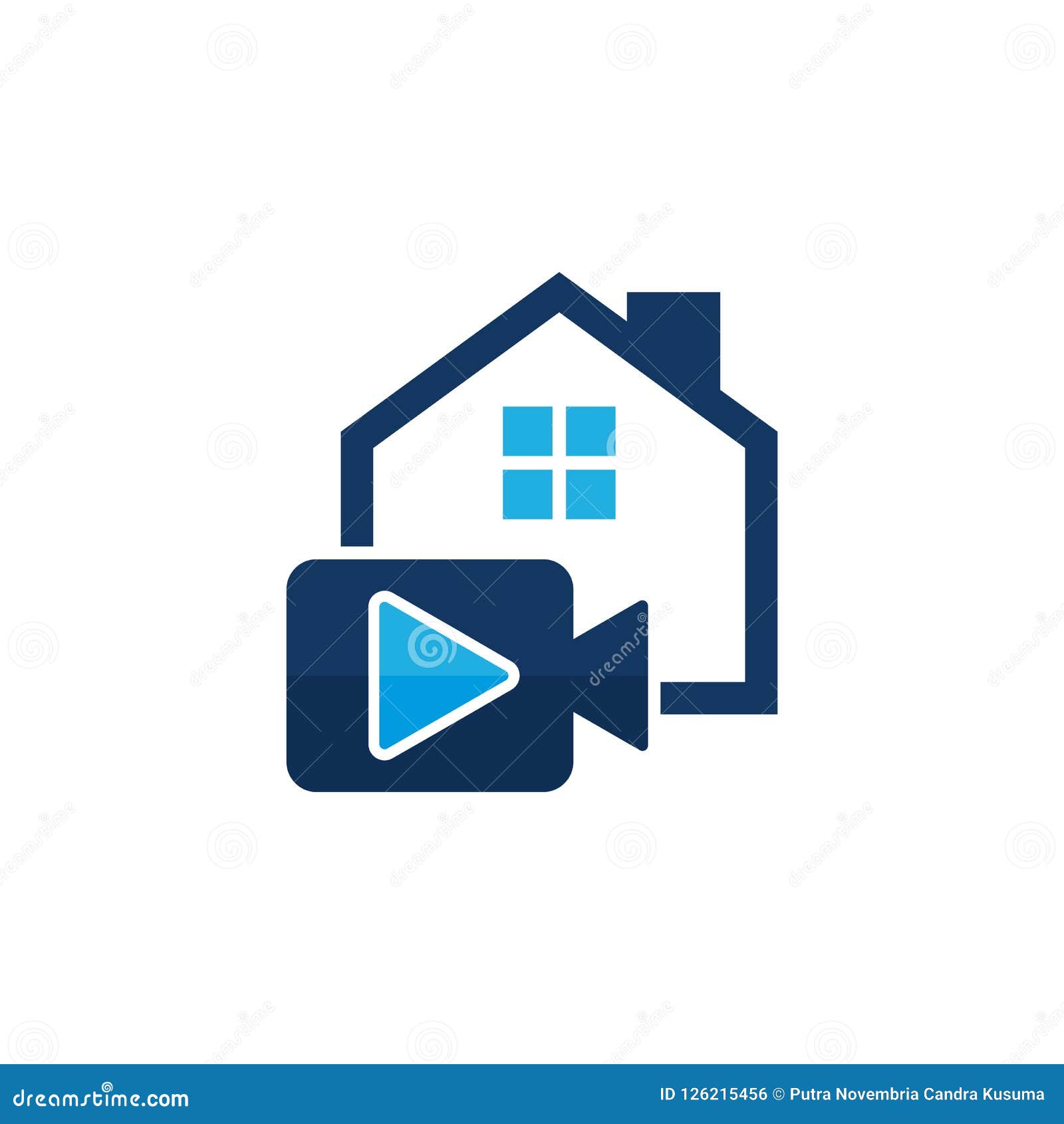 Video House Logo Icon Design Stock Vector - Illustration of building ...