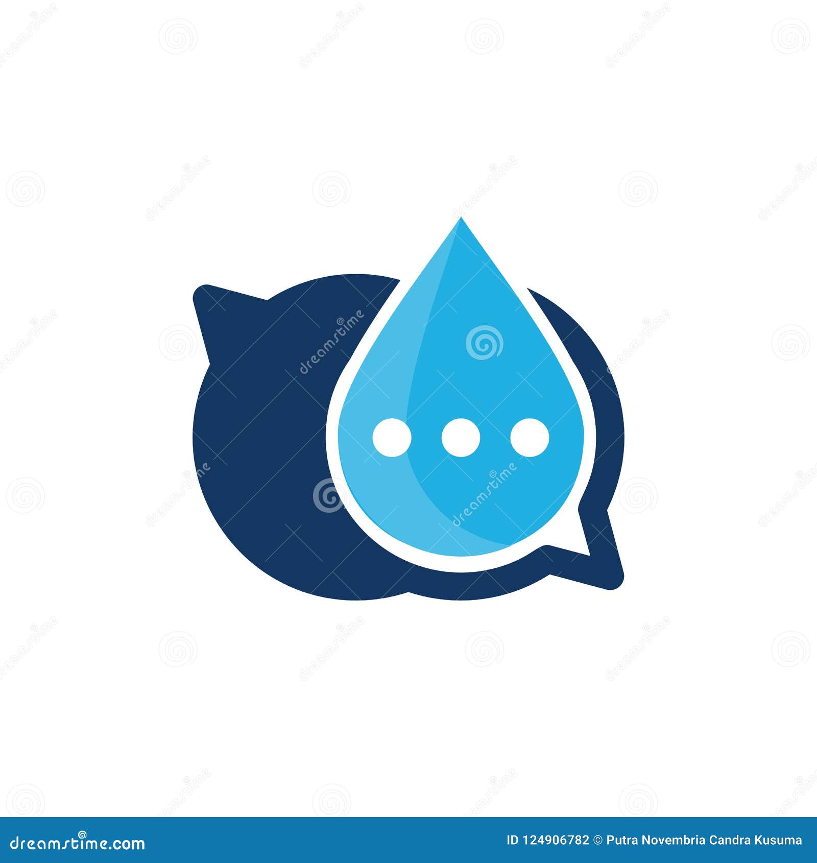 Water Chat Logo Icon Design Stock Vector - Illustration of design ...