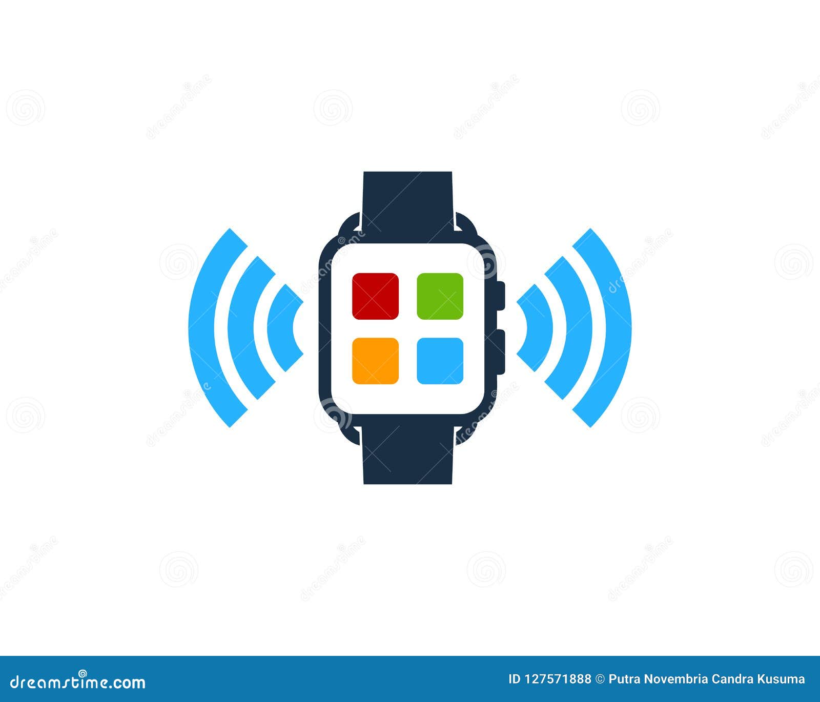 Wifi Smart Watch Logo Icon Design Stock Vector - Illustration of ...