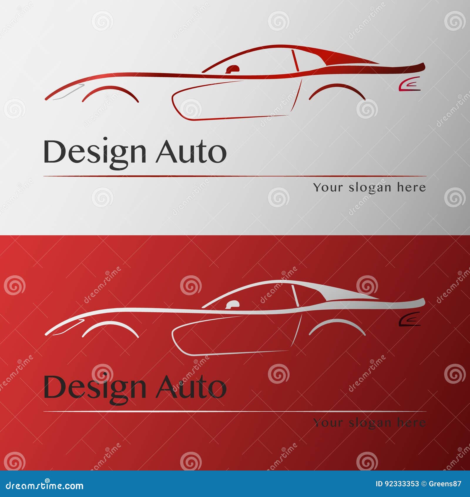 Design Car with Business Card Template. Stock Illustration ...