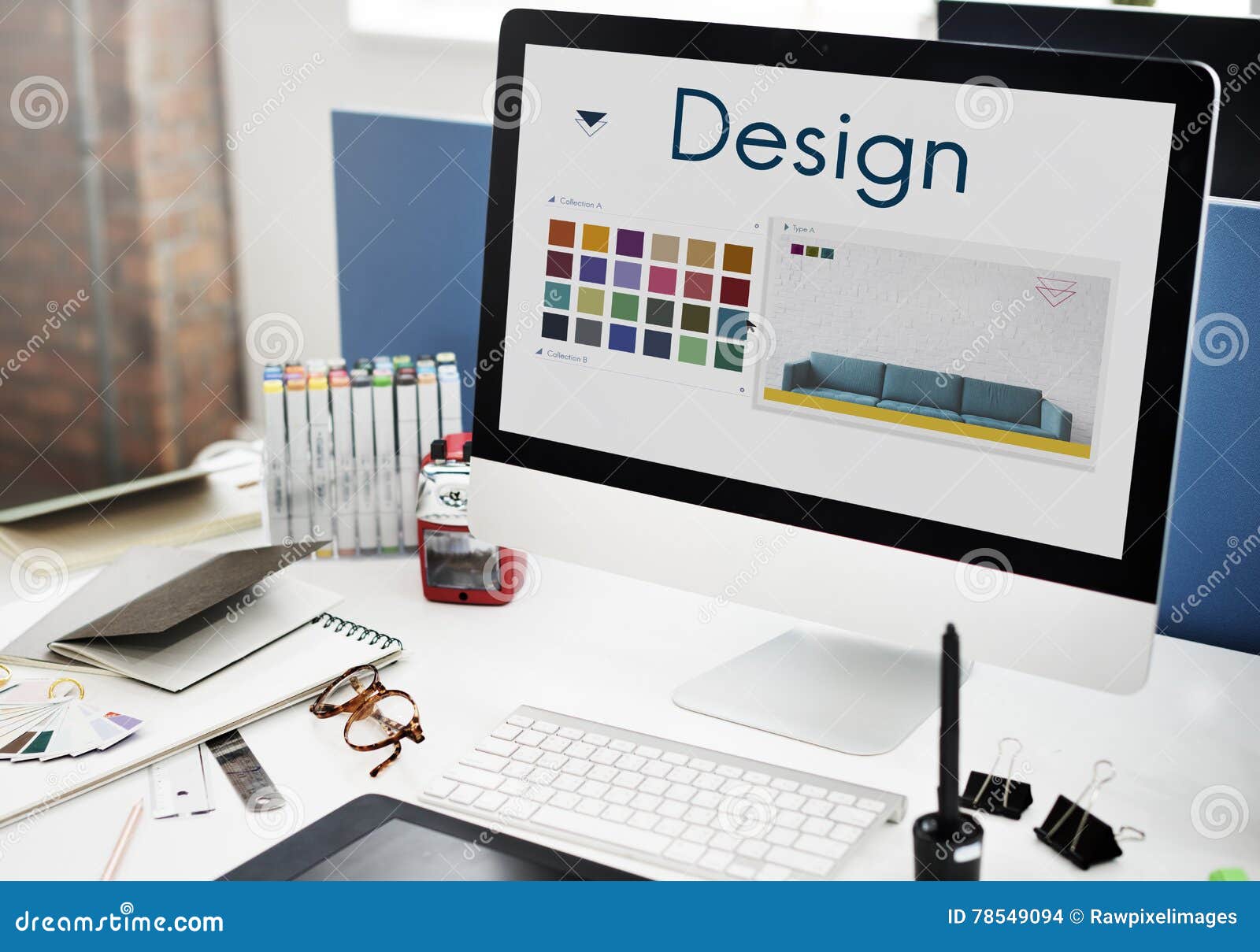 Design Choose Color Palette Graphic Concept Stock Photo - Image of ...