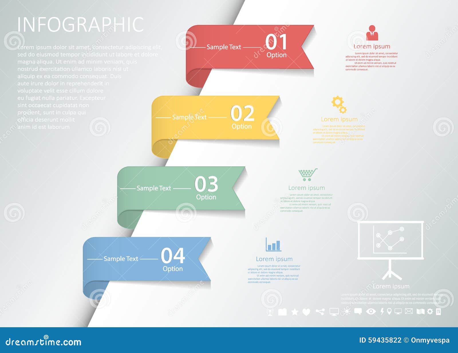 Design Clean Infographic Template 4 Steps Vector Eps10. Stock Vector ...