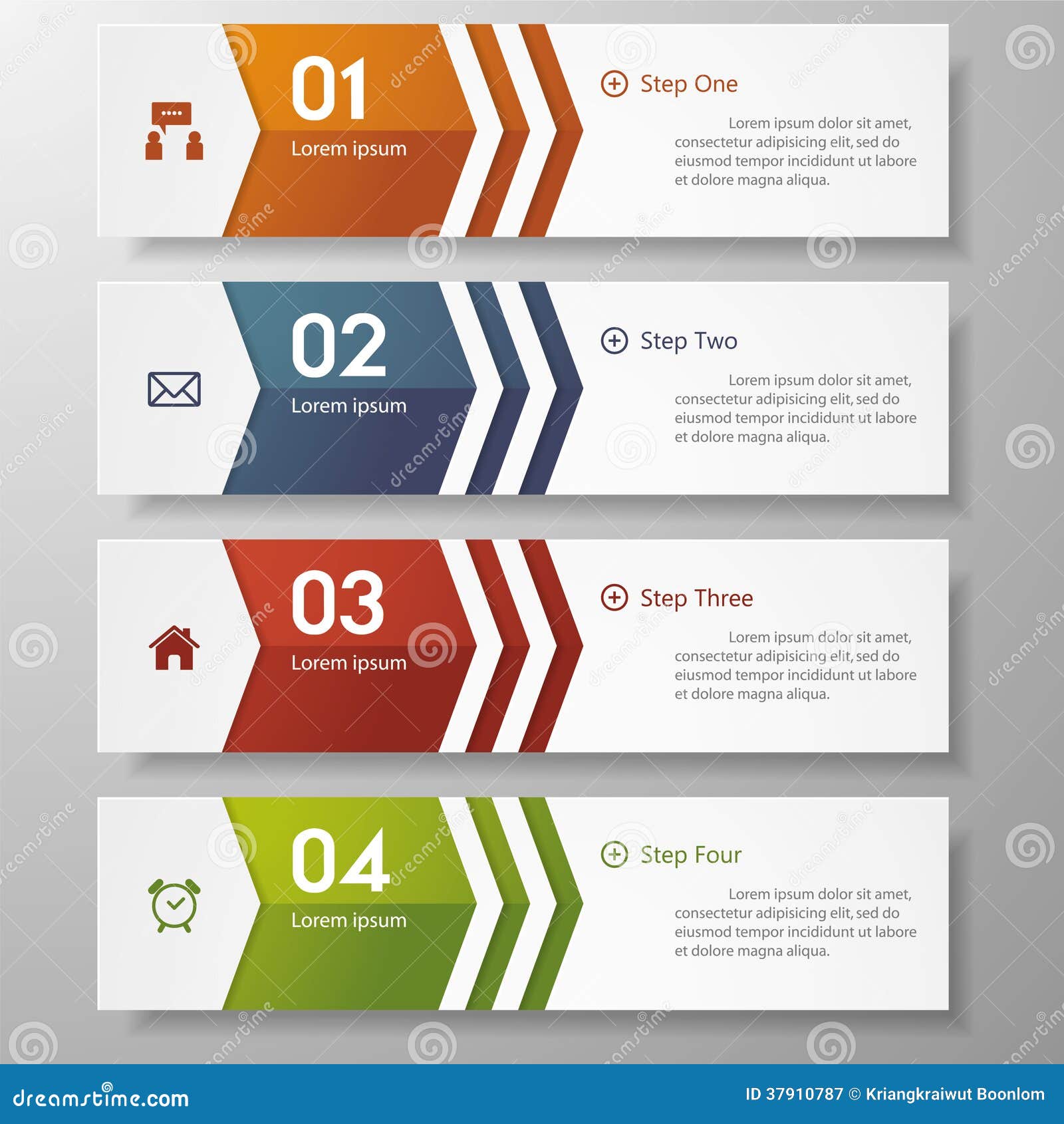 Design Clean Number Banners Template/graphic. Vector. Stock ...