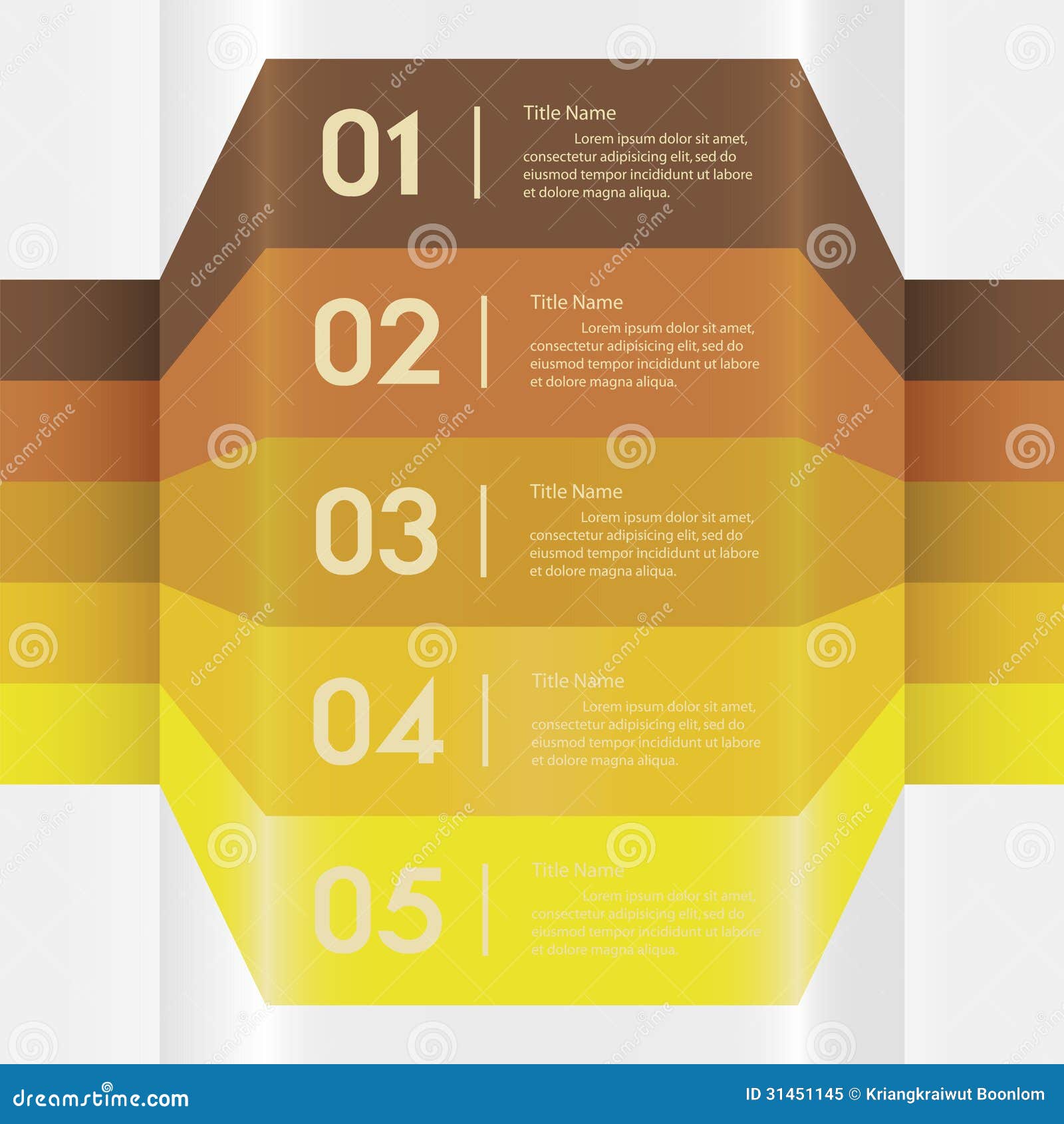 Design Clean Number Banners Template Stock Illustration - Illustration ...