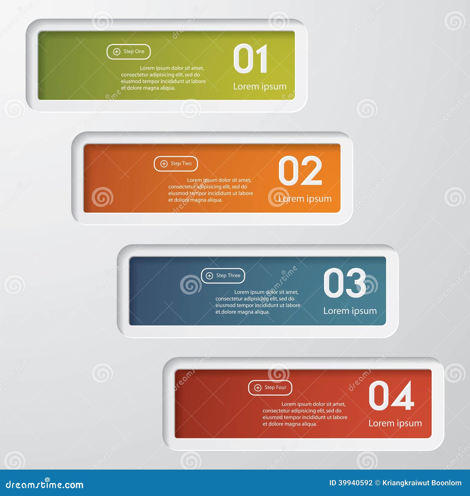 Design Clean Number Banners Template Stock Vector - Illustration of ...