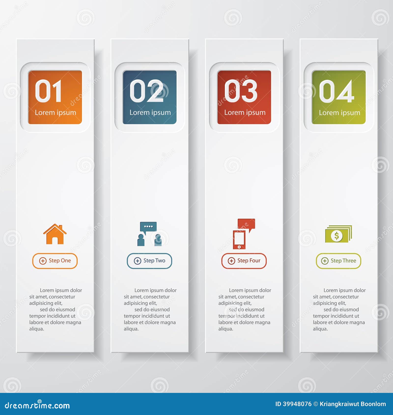 Design Clean Number Banners Template Stock Vector - Illustration of ...