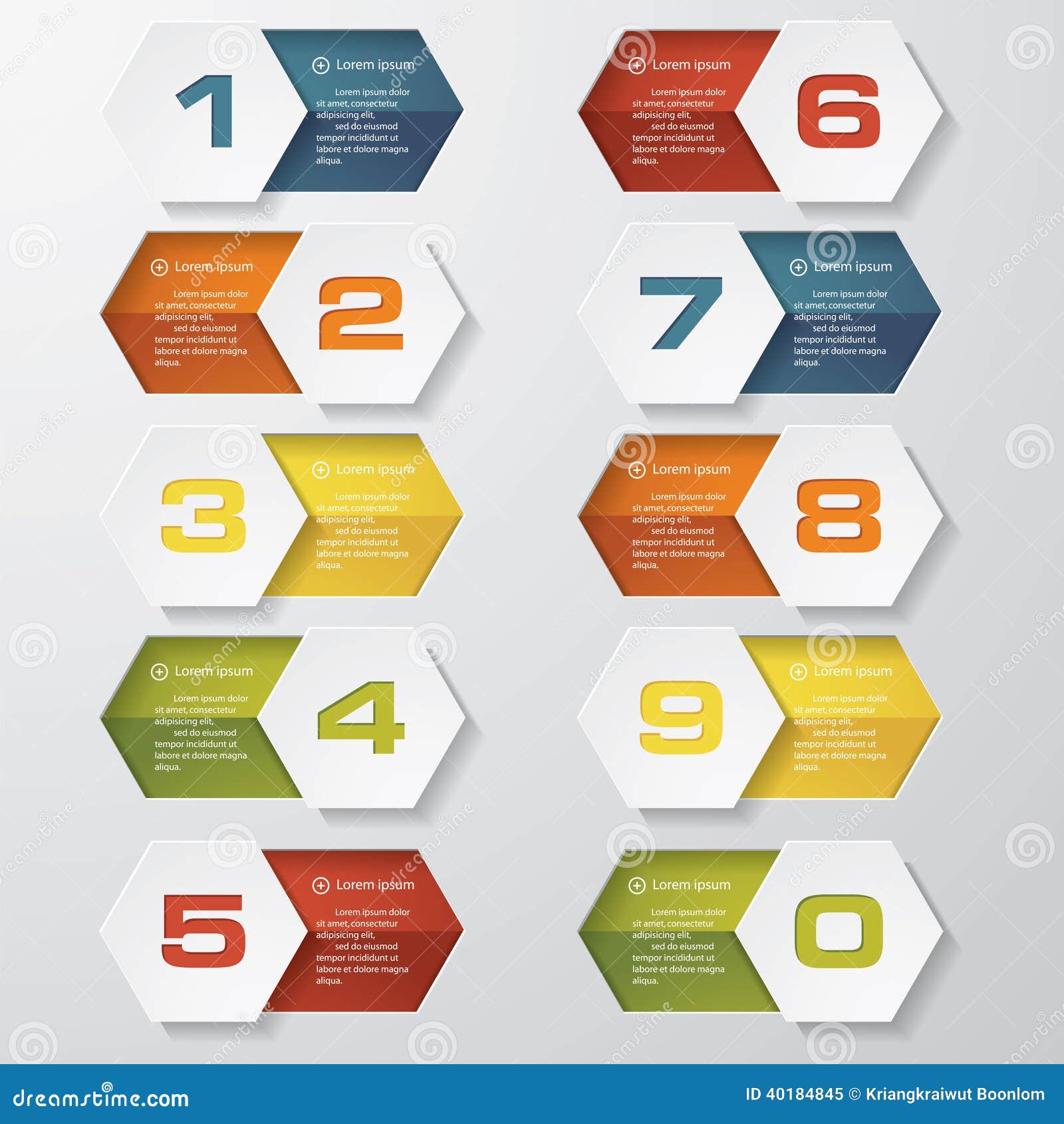 Design Clean Number Banners Template Stock Vector - Illustration of ...