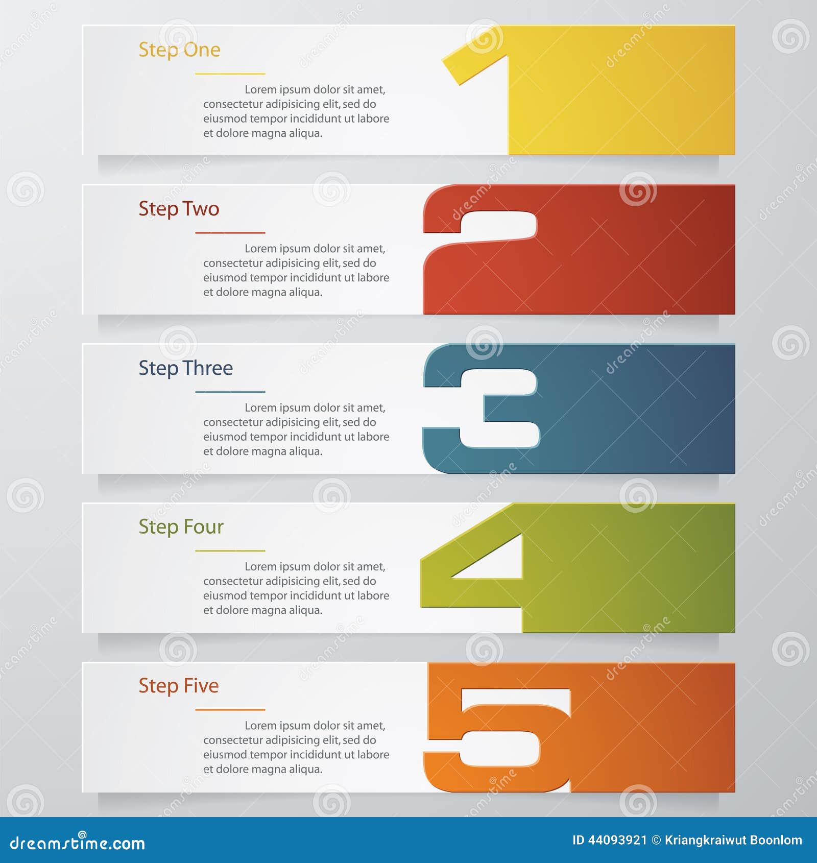 Design Clean Number Banners Template Stock Vector - Illustration of ...