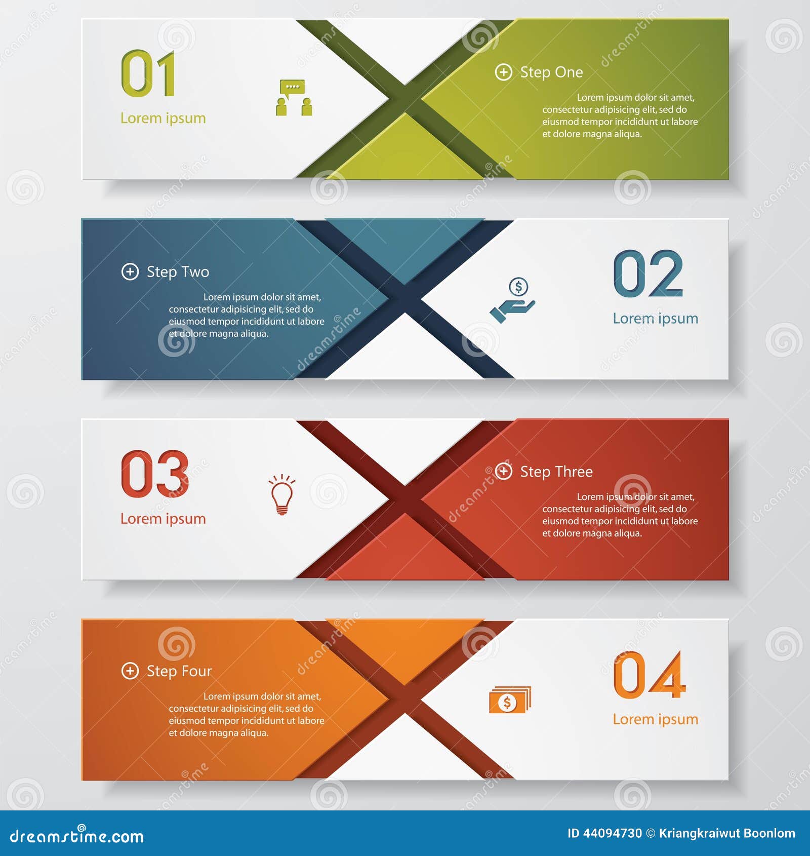 Design Clean Number Banners Template Stock Vector - Illustration of ...