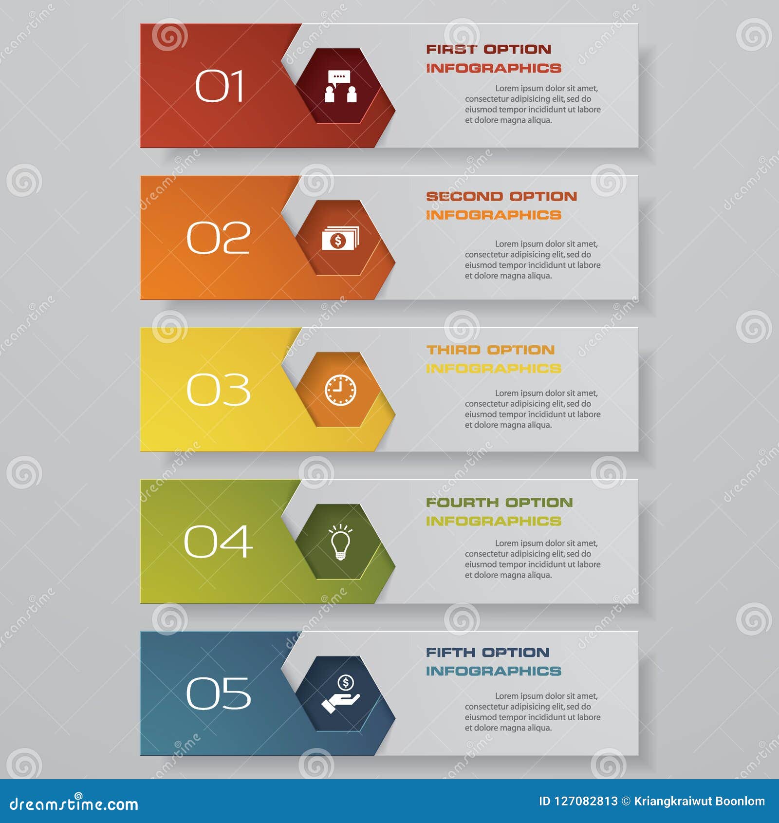 Design Clean Number Banners Template. Vector. Stock Vector ...