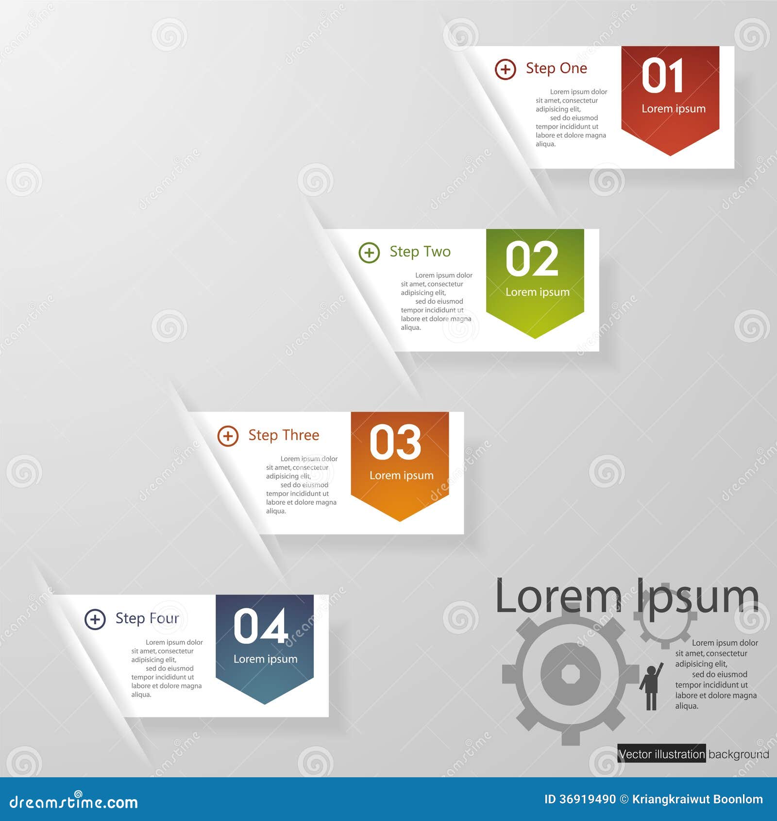 Design Clean Number Banners Template/graphic or Website Layout. Stock ...