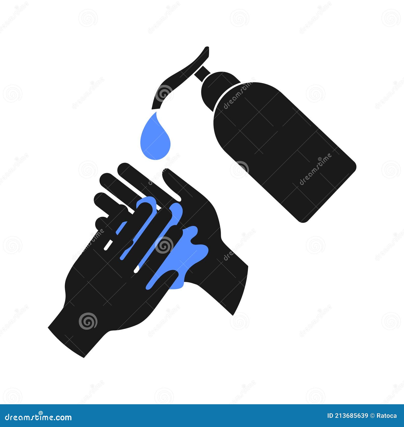 Design of Cleaning Hands Symbol Stock Vector - Illustration of personal ...