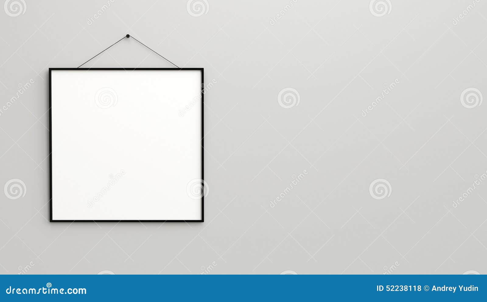 Design Clock with Square Frames Black and White Blank Box Stock ...