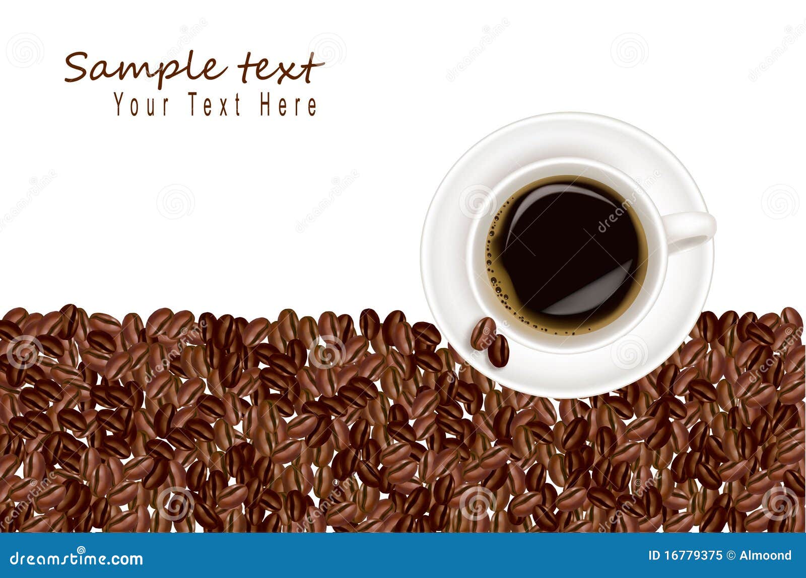 Design With Coffee Background. Stock Vector - Illustration of bean ...