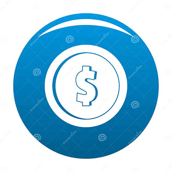 Design Coin Icon Blue Vector Stock Vector - Illustration of background ...