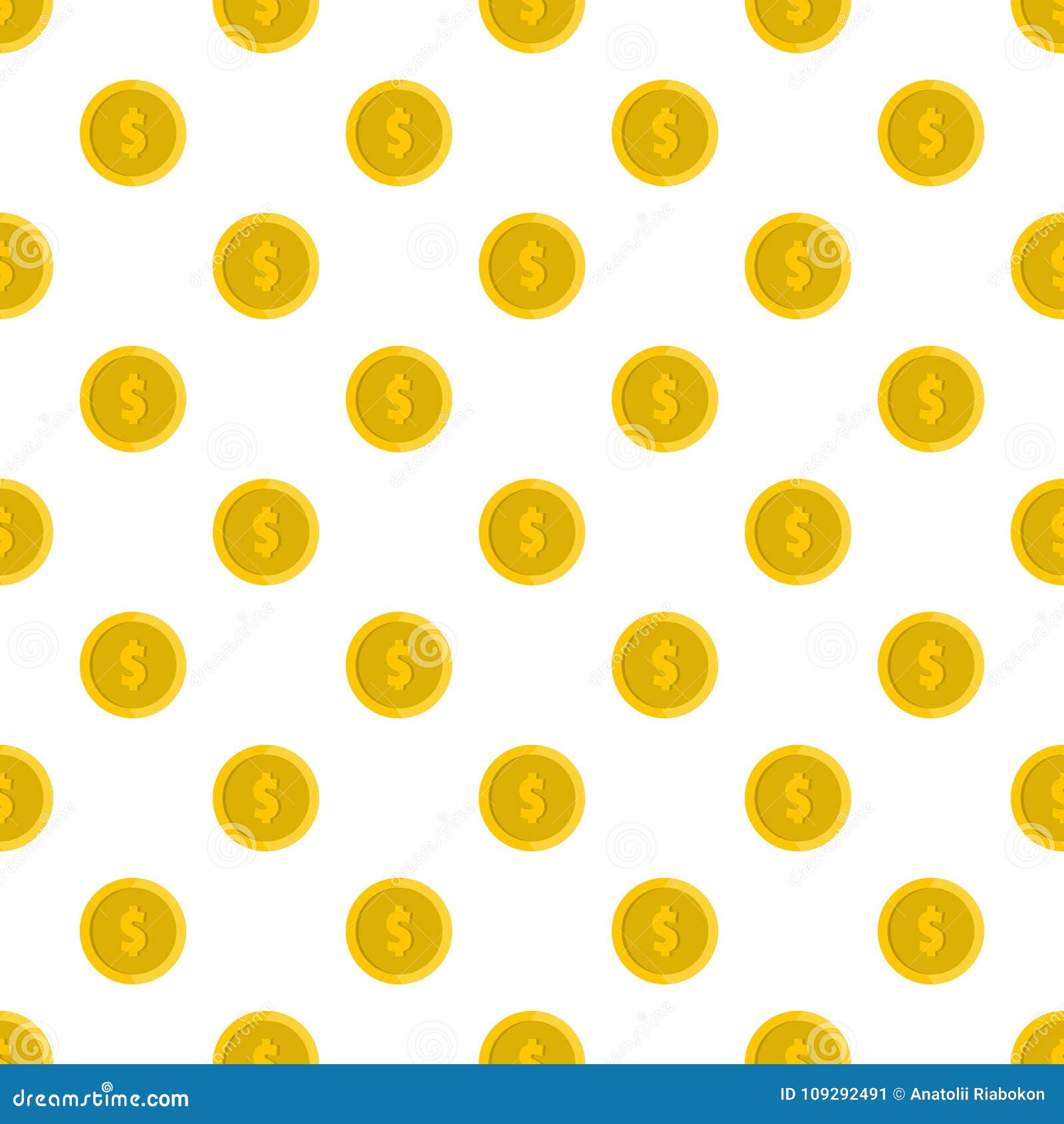 Design Coin Pattern Seamless Stock Vector - Illustration of pile ...