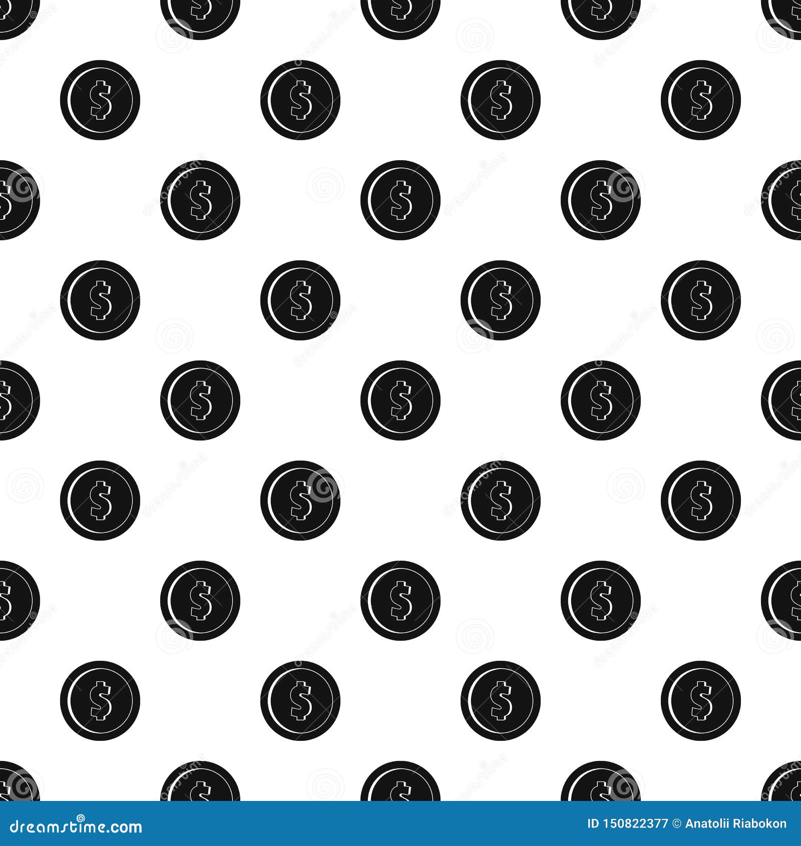 Design Coin Pattern Seamless Vector Stock Vector - Illustration of ...