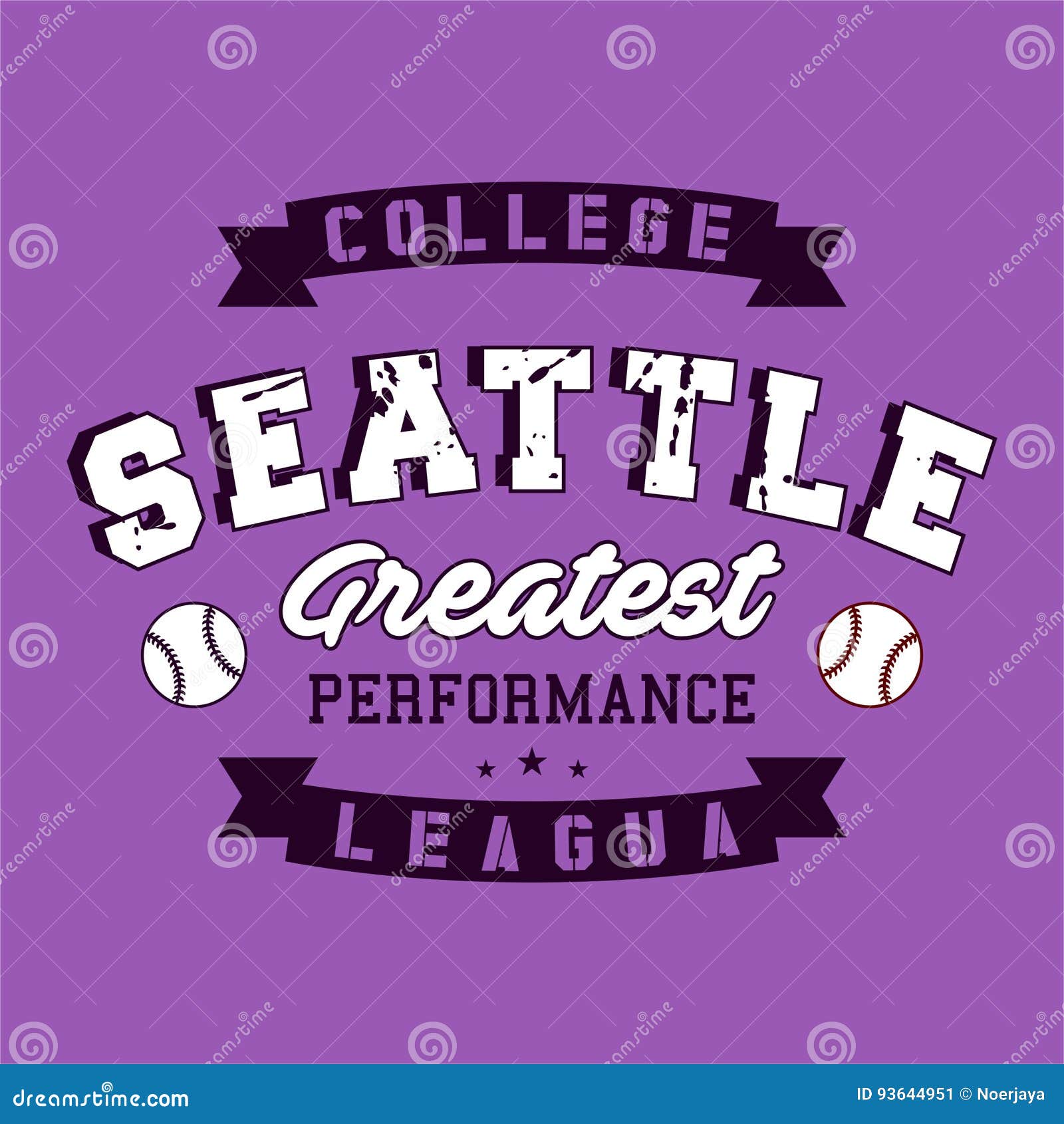 Design college seattle stock vector. Illustration of letters - 93644951