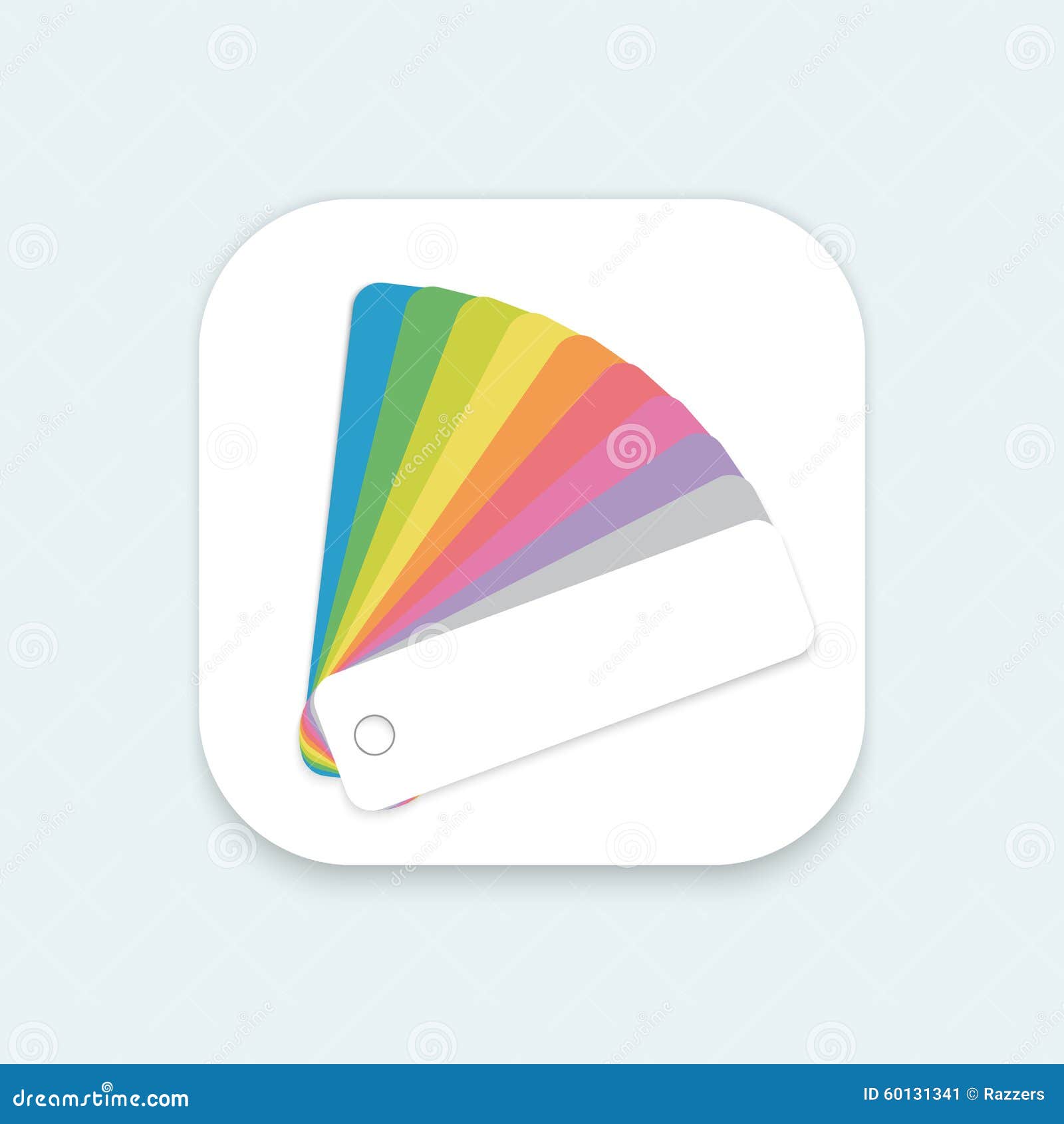 Design Color Guide Fan Flat Vector Mobile OS Application Icon Fo Stock ...