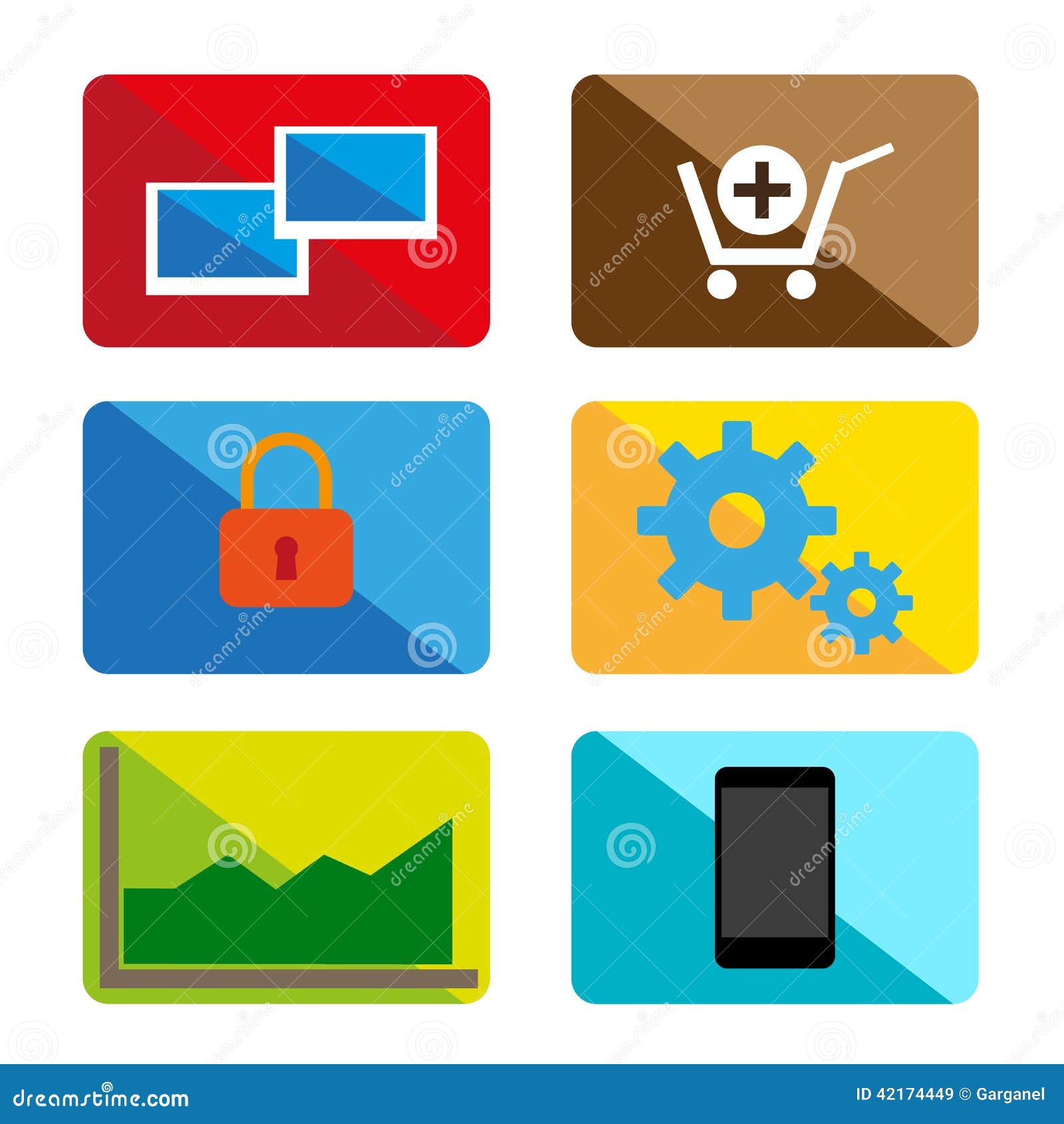 Design color icons stock vector. Illustration of modern - 42174449