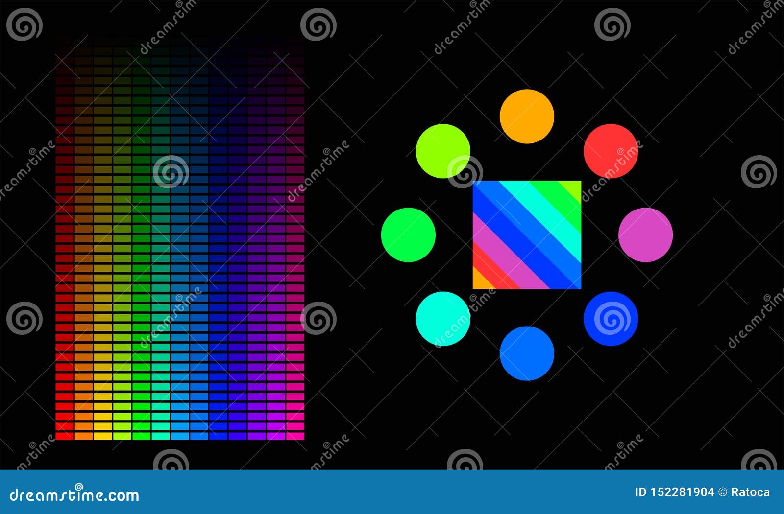 Color range bars stock vector. Illustration of circle - 152281904