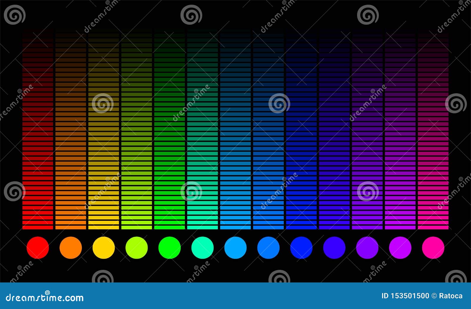 Design of color range bars stock vector. Illustration of gradient ...