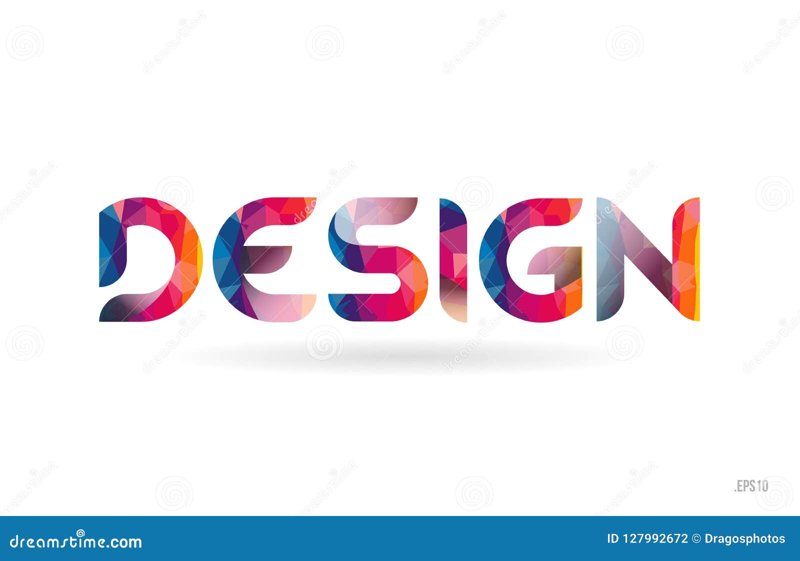 Design Colored Rainbow Word Text Suitable for Logo Design Stock Vector ...